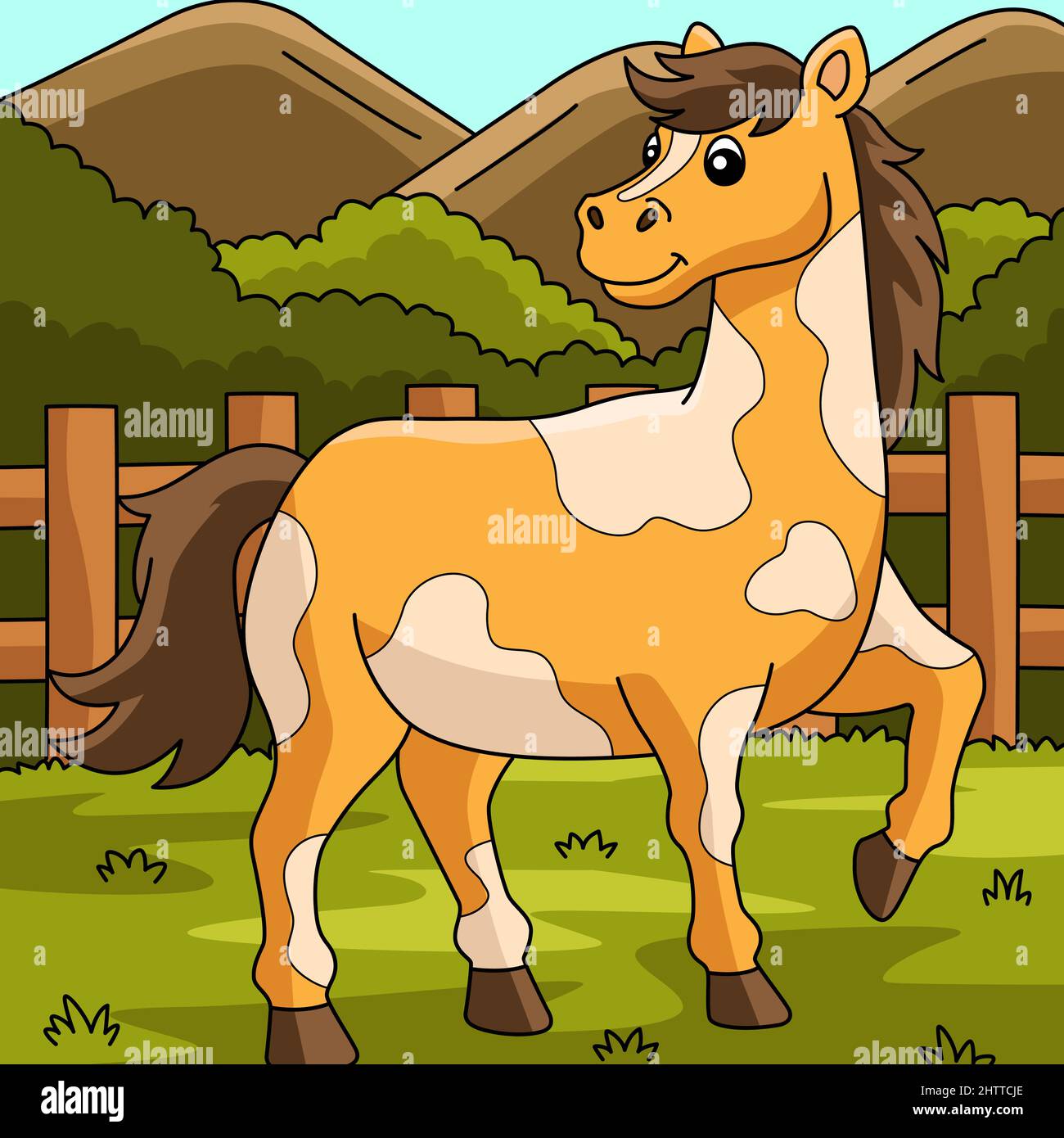 Horse animal illustration draw cartoon Banque de photographies et d ...