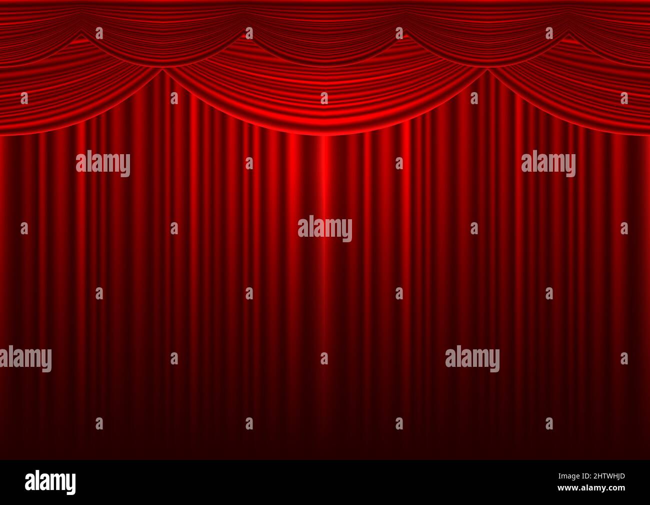 Rideau de scene rouge Banque d'images vectorielles - Alamy