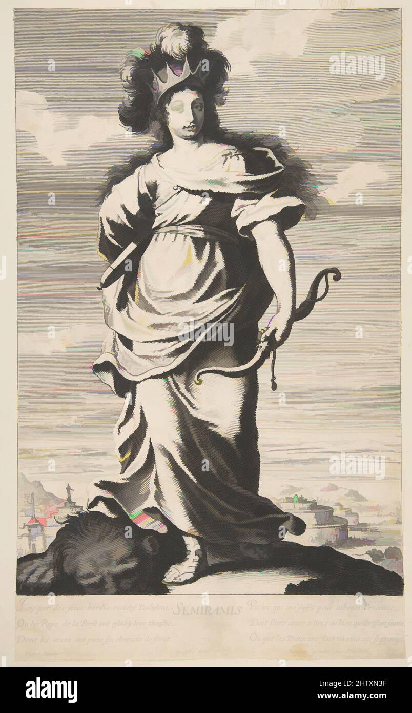 Art inspiré par Sémiramis, ca. 1639–40, gravure (figure de Rousselet ...