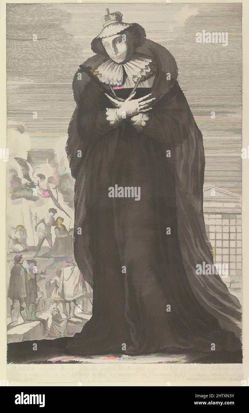 Art inspiré par Marie Stuart, 1647, gravure (figure de Rousselet) et ...