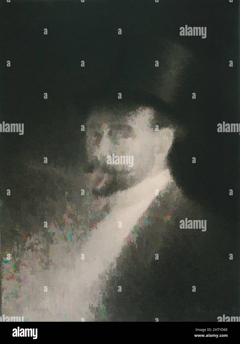 Art inspiré par Self-Portrait, 1892, crayon Conté (bordure en graphite ...