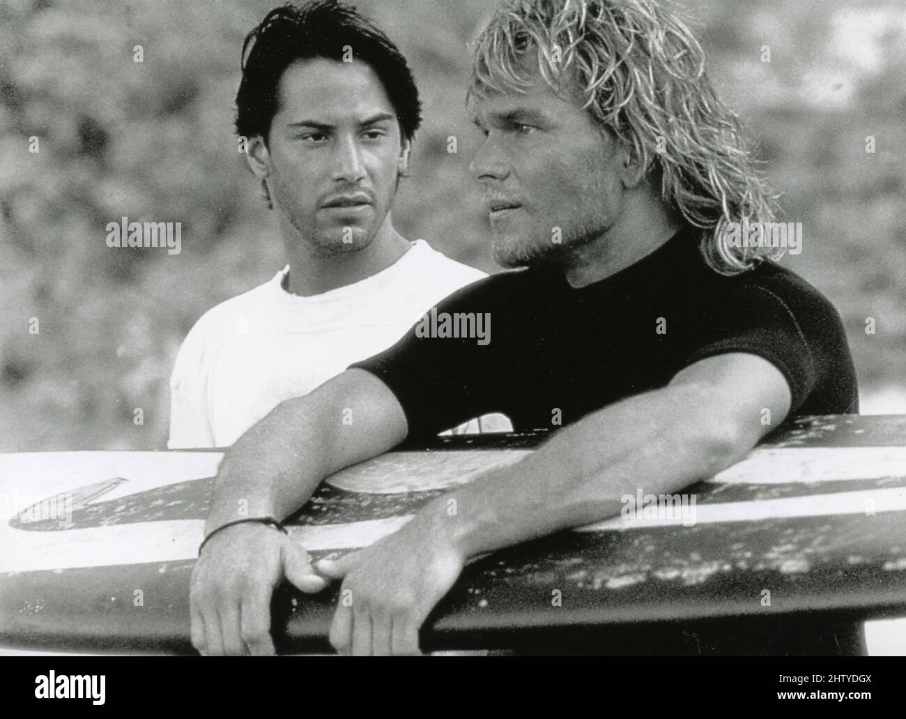 Acteurs Keanu Reeves et Patrick Swayze dans le film point Break, USA ...