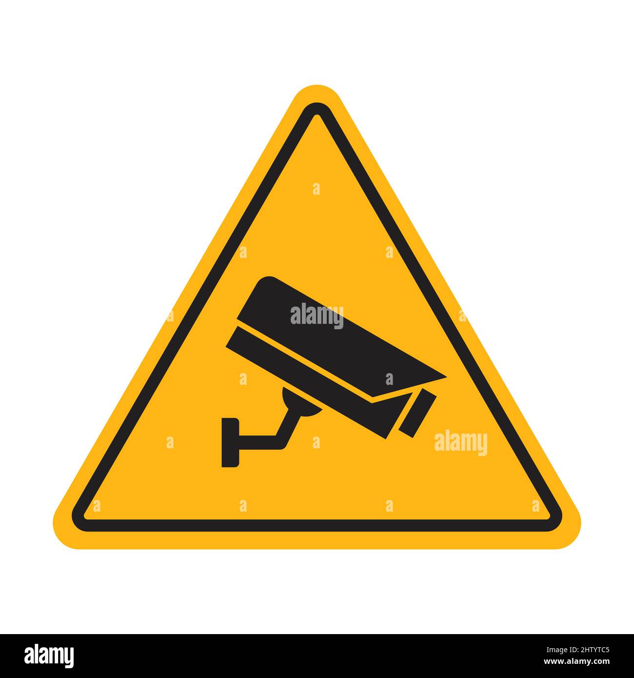 Attention caméra CCTV dans le panneau de fonctionnement icône zone de ...