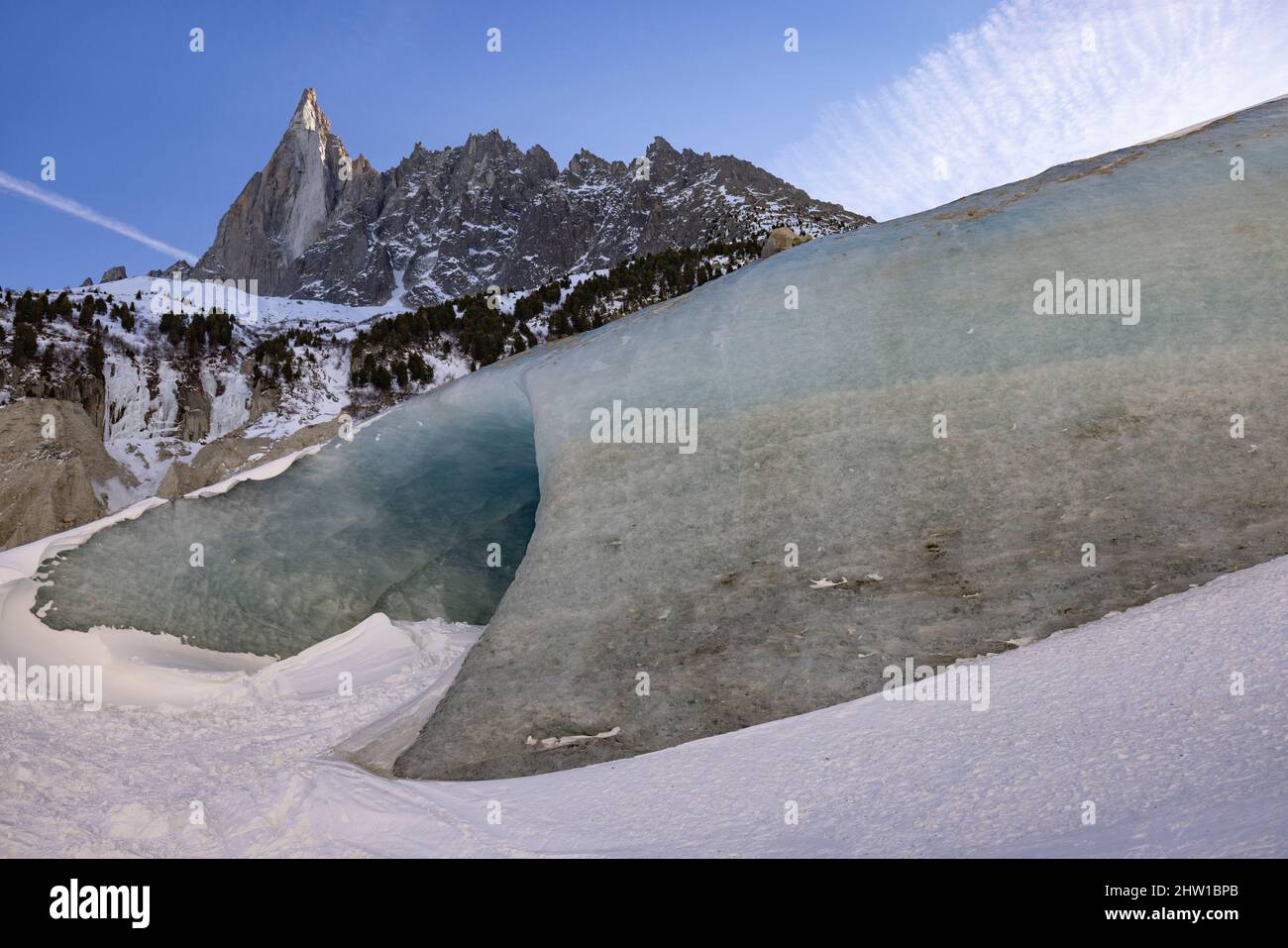 France, haute-Savoie (74), Chamonix-Mont-blanc, grotte de la Mer de ...