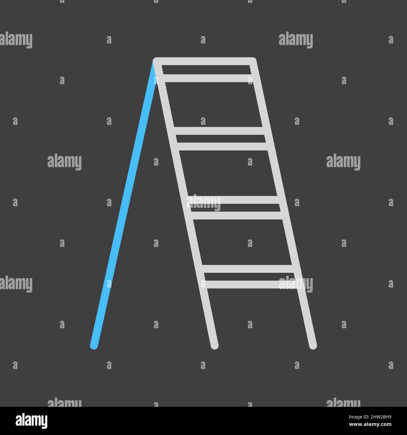 Escalier de jardin, icône représentant un escabeau. Symbole graphique ...