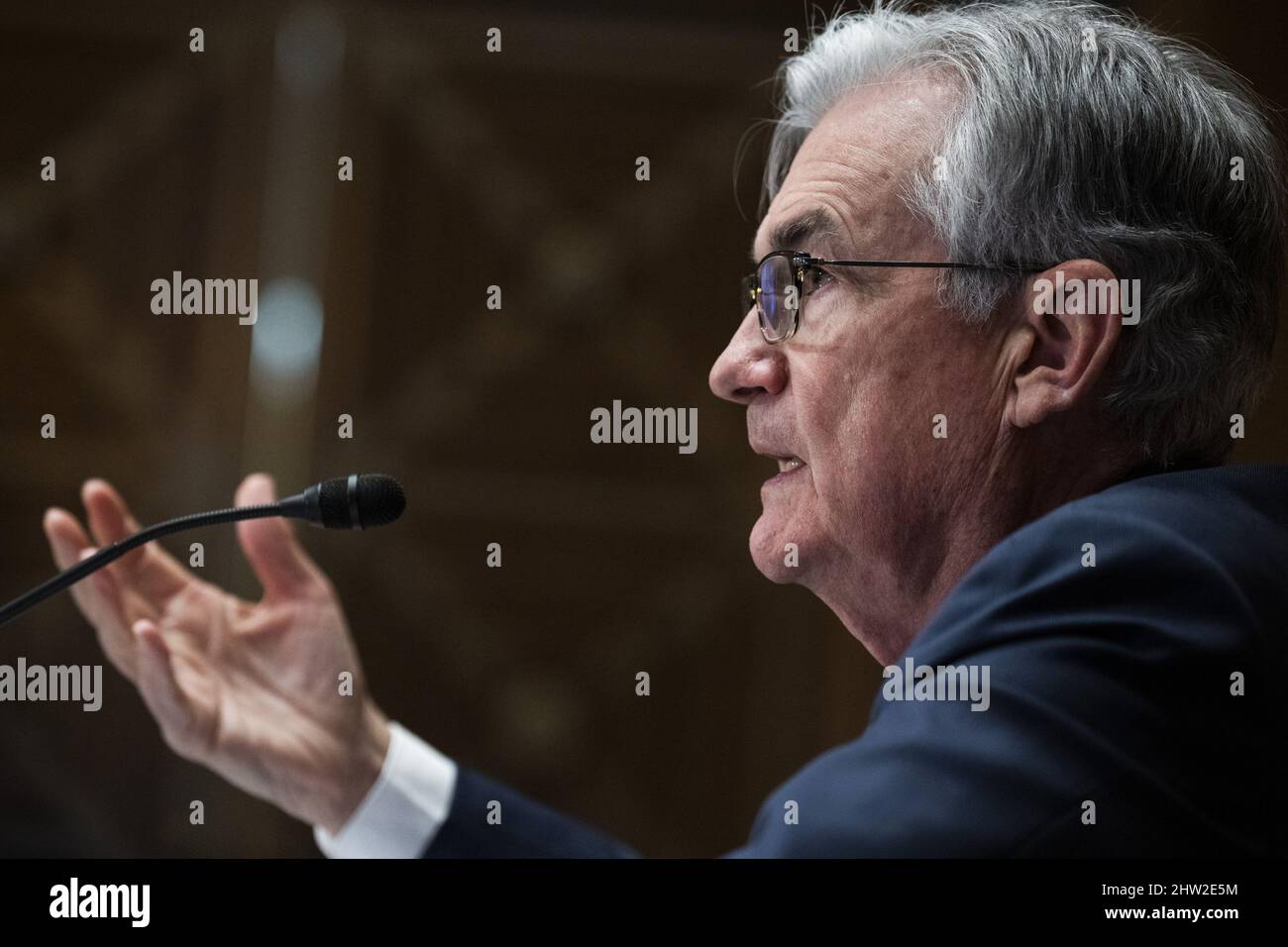 Washington, États-Unis. 03rd mars 2022. Le président de la Réserve ...