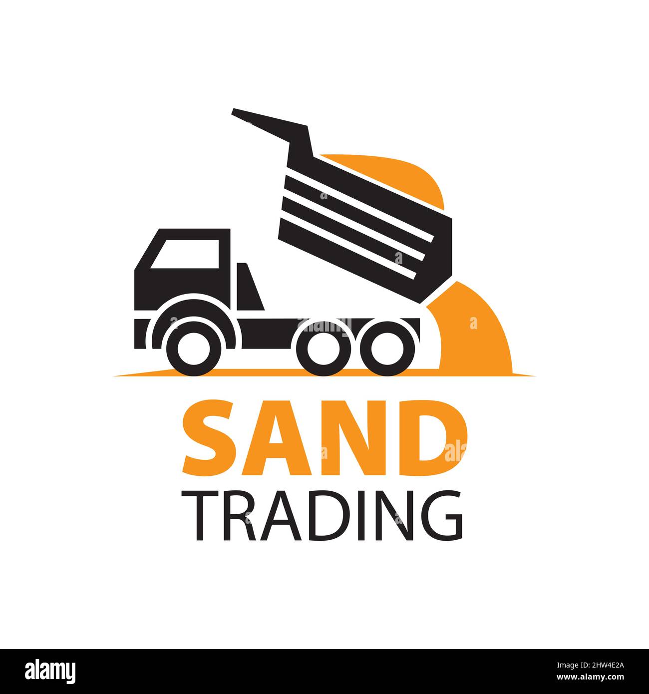 Logo vectoriel de l'extraction et du commerce du sable Image ...
