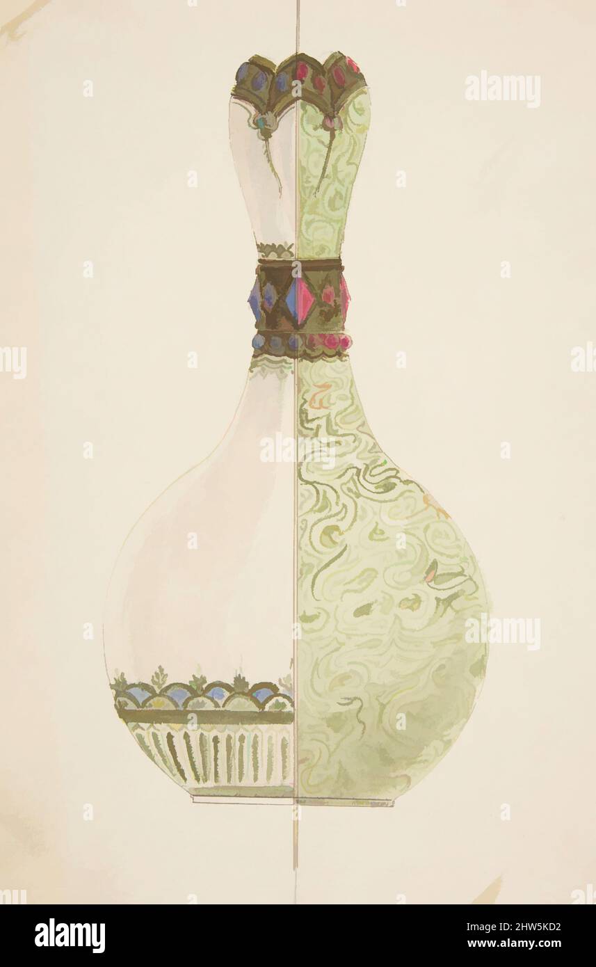 Art inspiré par deux dessins pour un vase, 19th Century, stylo et encre ...