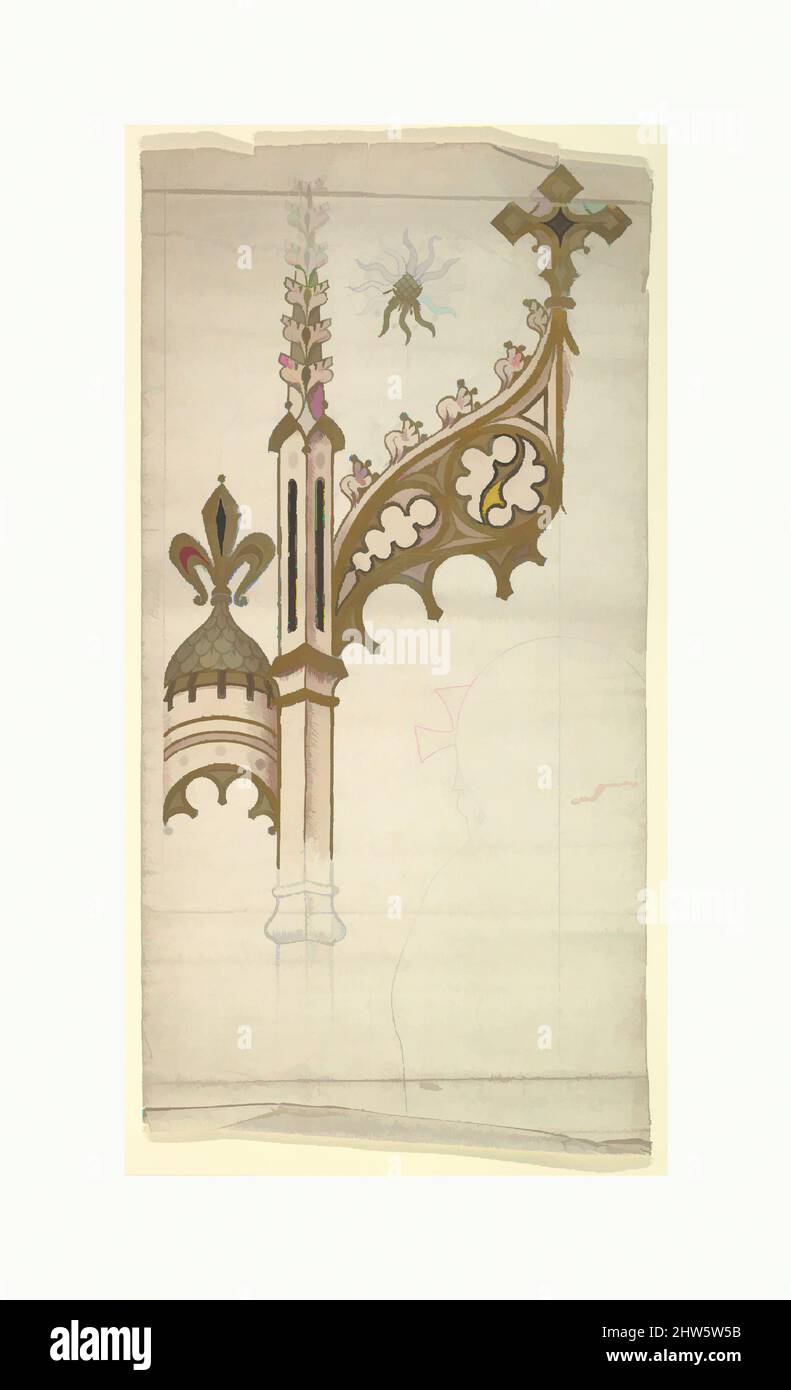 Art inspiré de la voûte gothique, fin 19th–début 20th siècle, Graphite ...