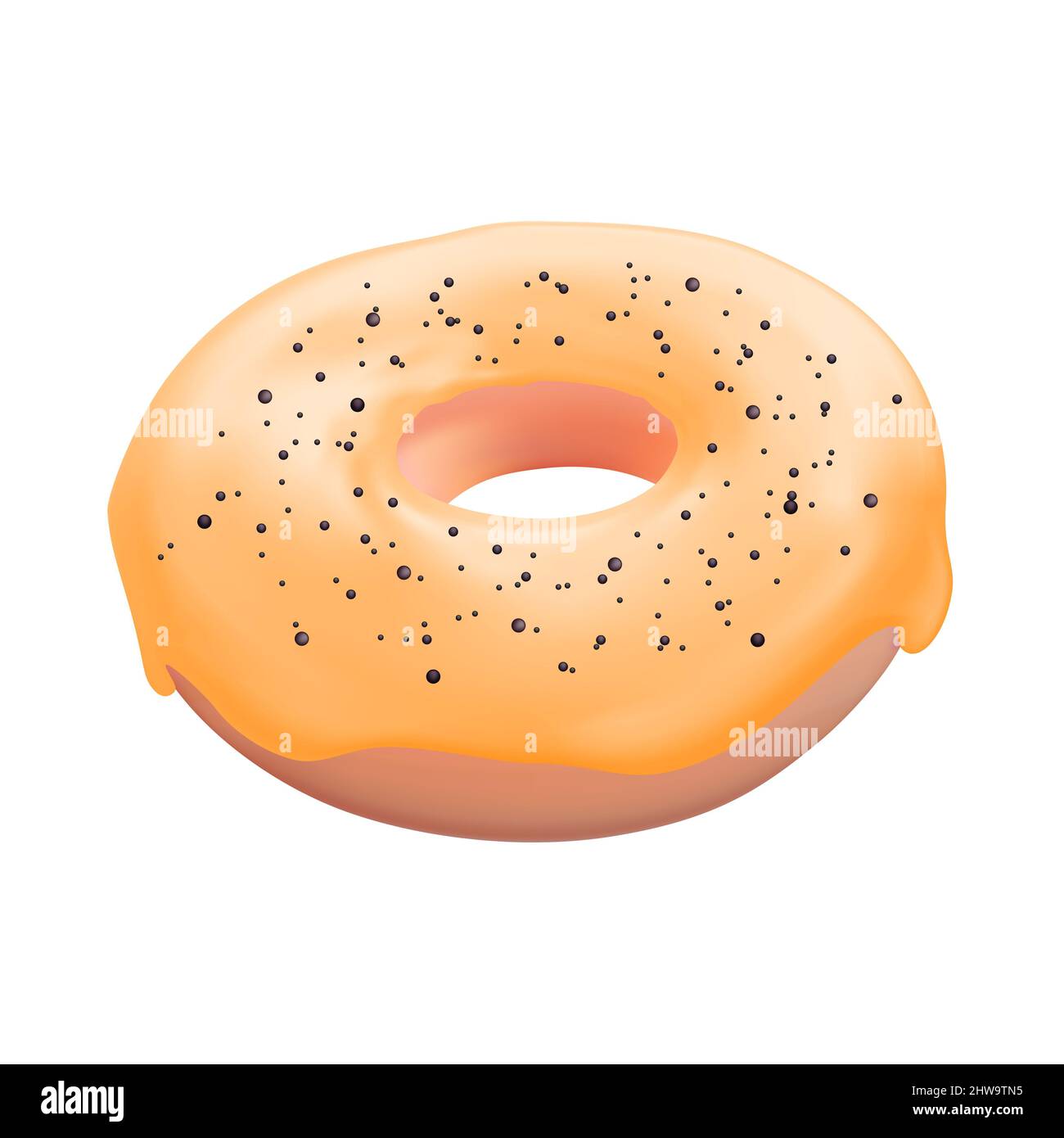 3D beignets savoureux et réalistes avec glaçage au caramel ...
