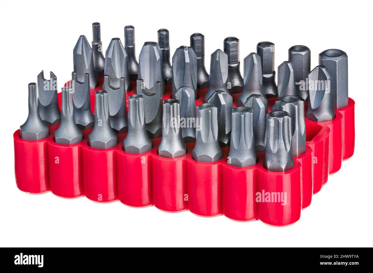 Kit d'embouts de vissage Torx en acier ou hexagonaux dans une boîte ...