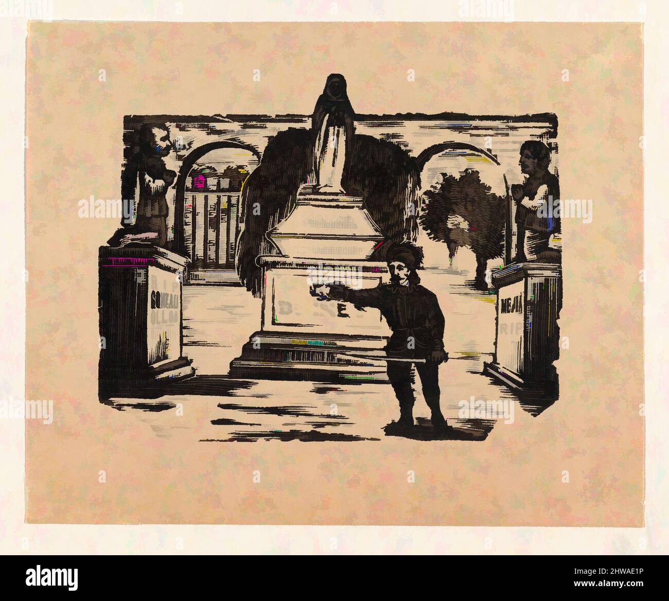 Art inspiré par Un homme debout devant trois monuments, ? José ...