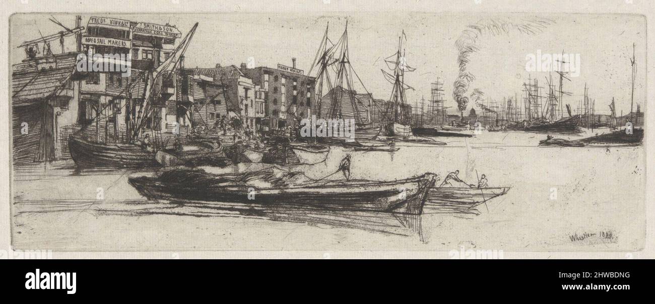 Thames Warehouse, de la Thames Set (Une série de seize gravures de ... Thames Warehouse, de la Thames Set (Une série de seize gravures de ...