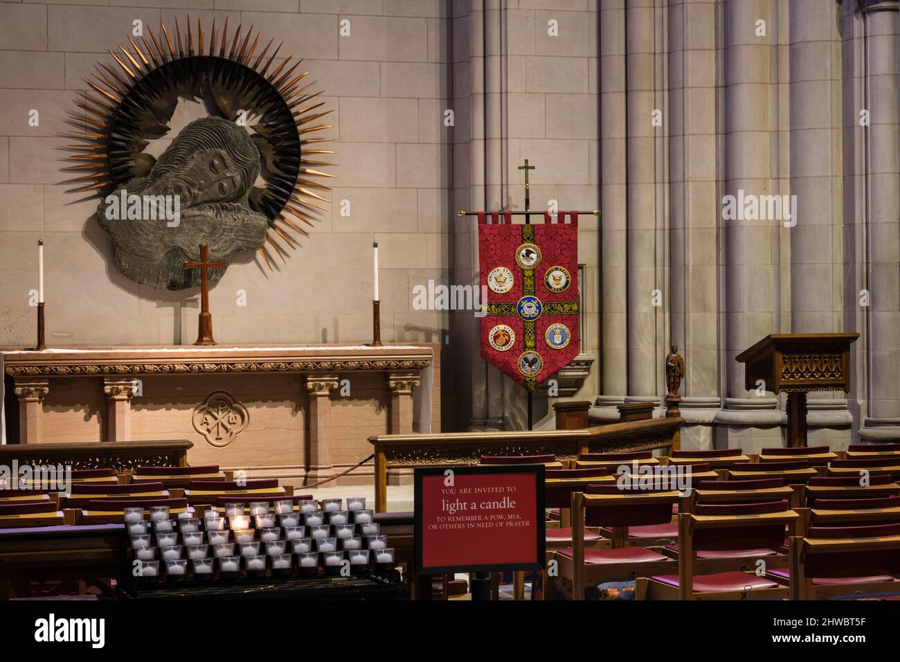 Cathédrale nationale, Washington, DC, Etats-Unis. La Chapelle du ...