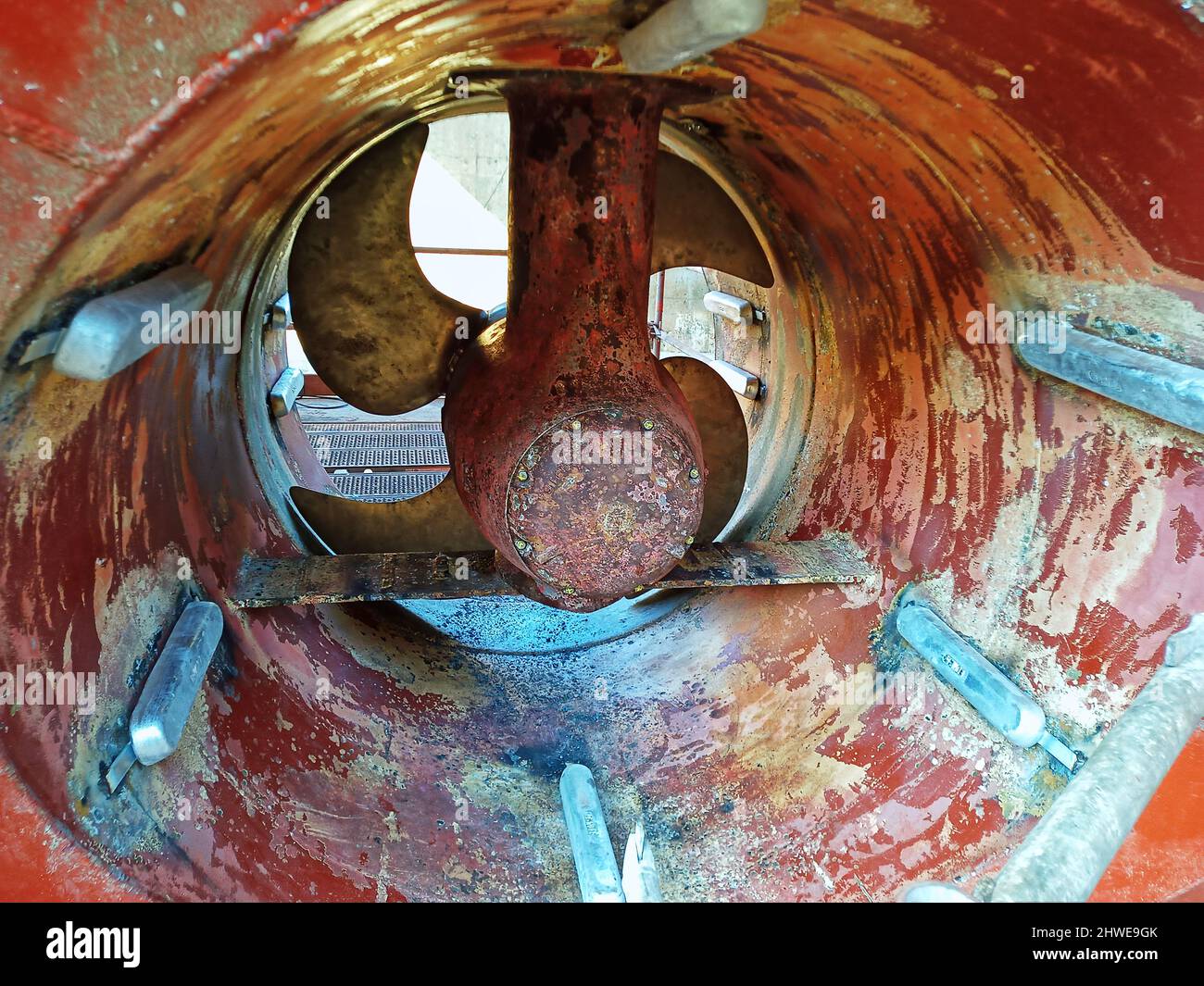 Protection cathodique dans la coque des navires Banque de photographies ...