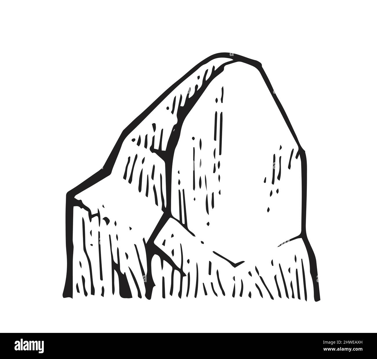 Rochers Clipart Noir Et Blanc