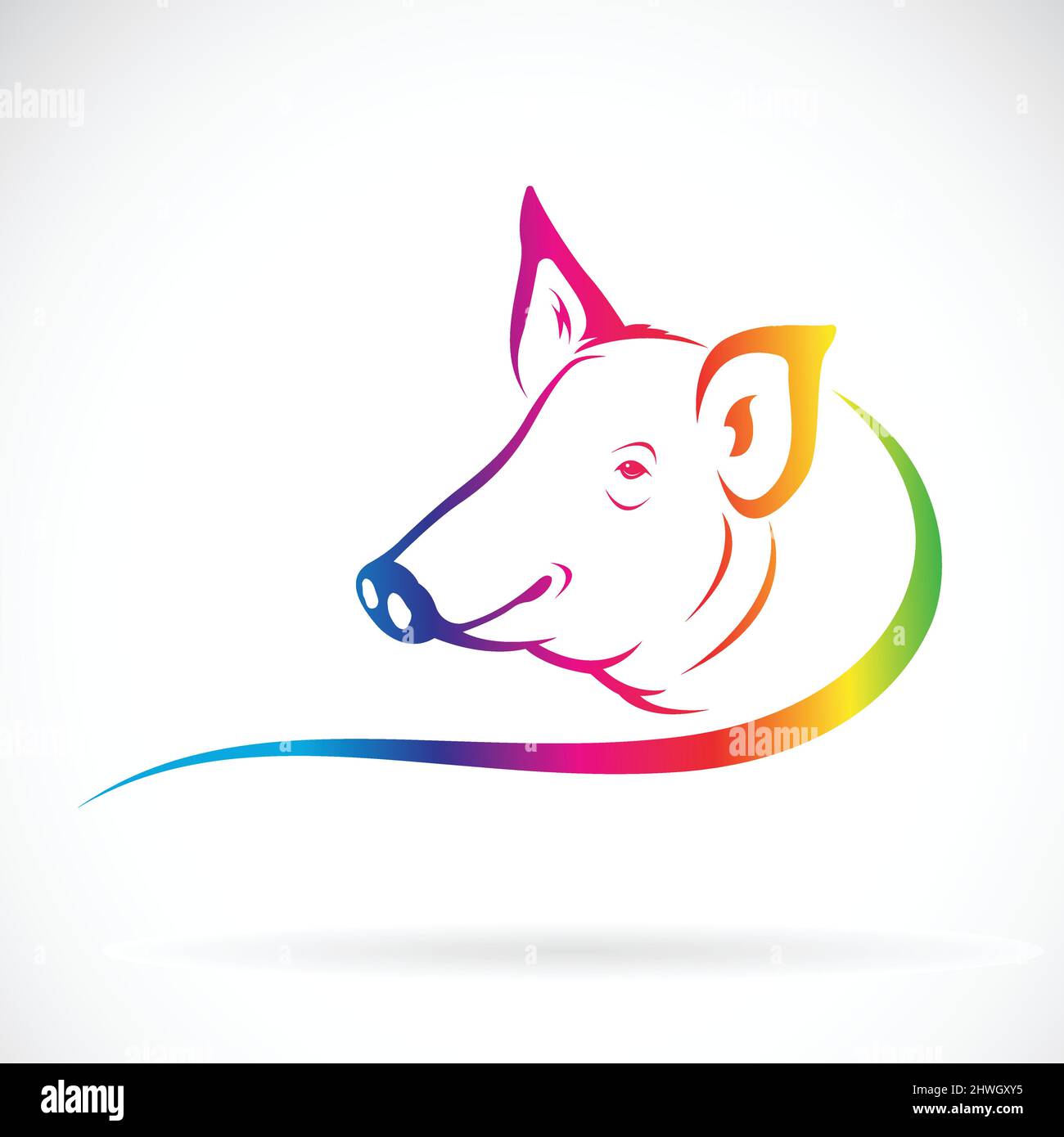 Vecteur d'un logo de porc sur fond blanc.Illustration vectorielle ...