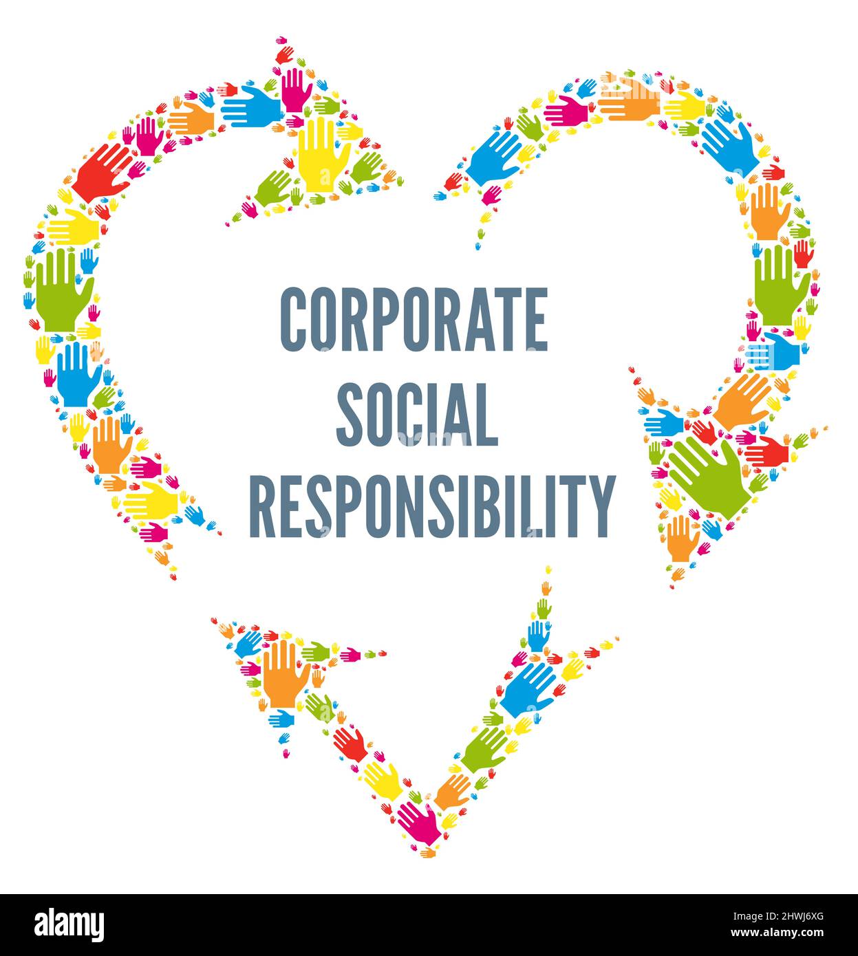 Symbole de responsabilité sociale des entreprises RSE Photo Stock - Alamy