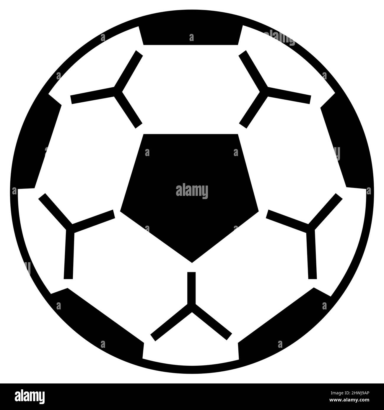 Symbole du football Banque d'images noir et blanc - Alamy