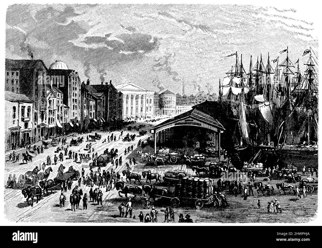 Liverpool docks historical Banque d'images détourées - Alamy