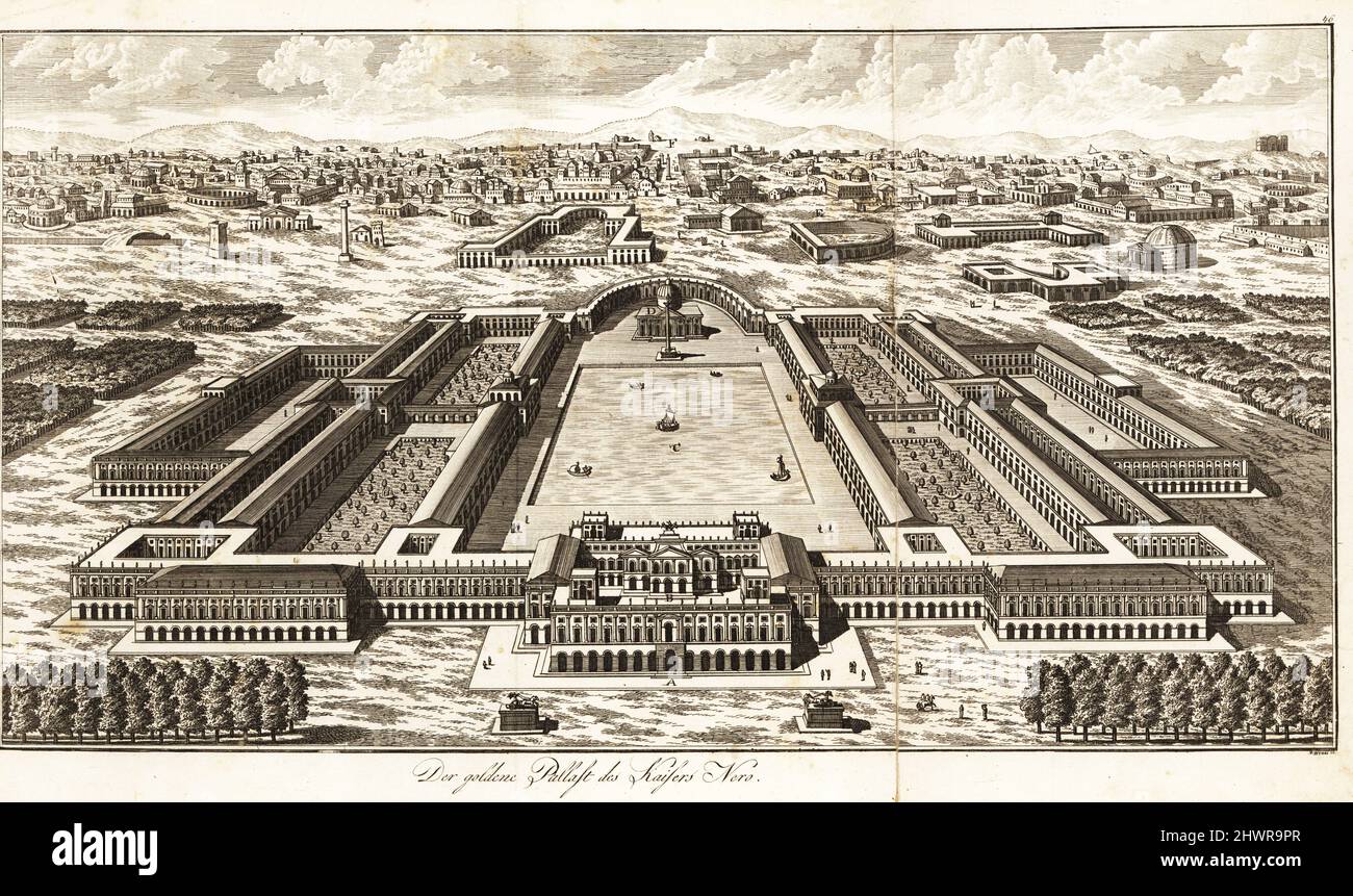 Vue panoramique sur le Domus Aurea ou le Palais d'Or construit par l ...