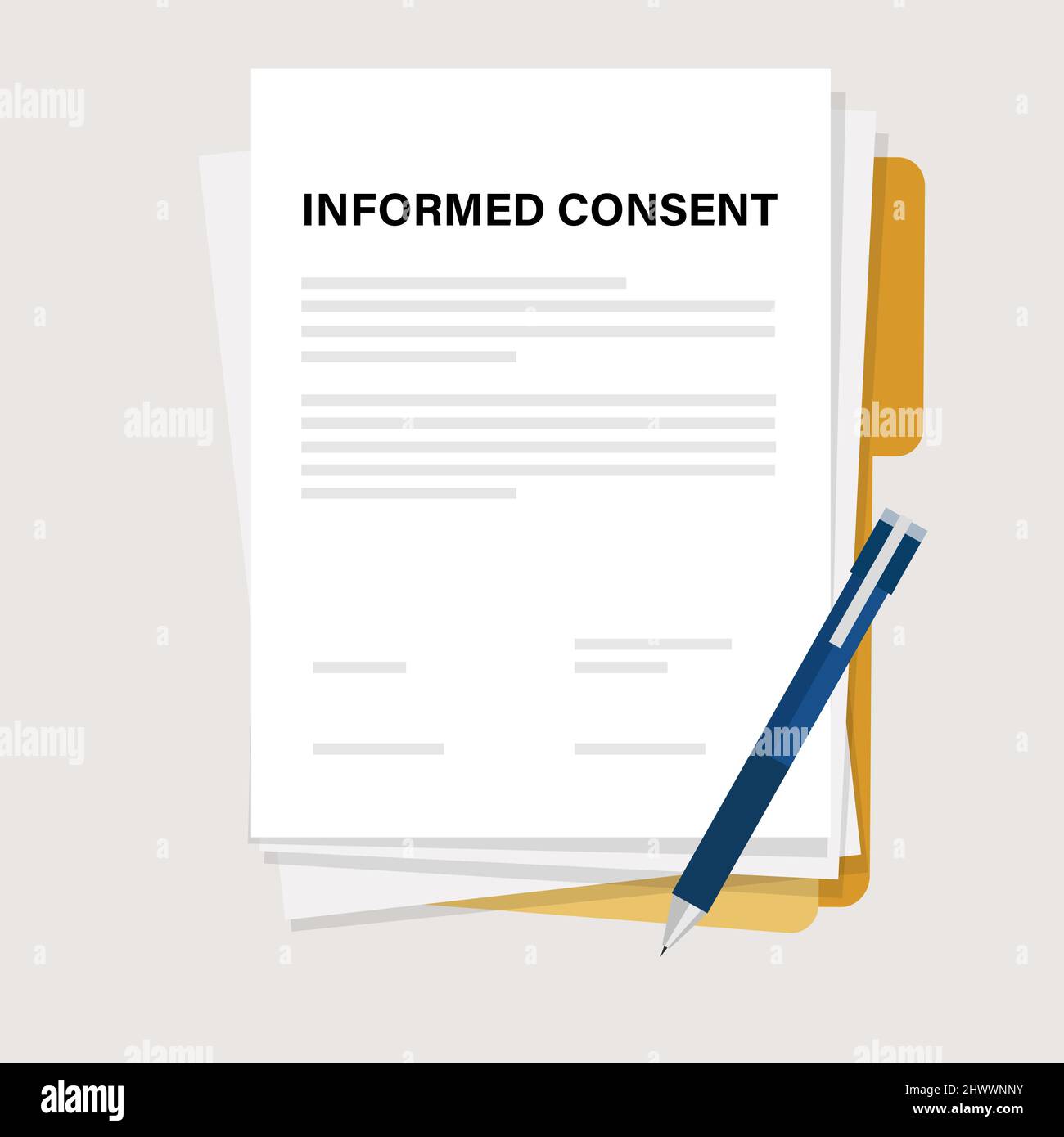 Document de consentement Banque d'images vectorielles - Alamy