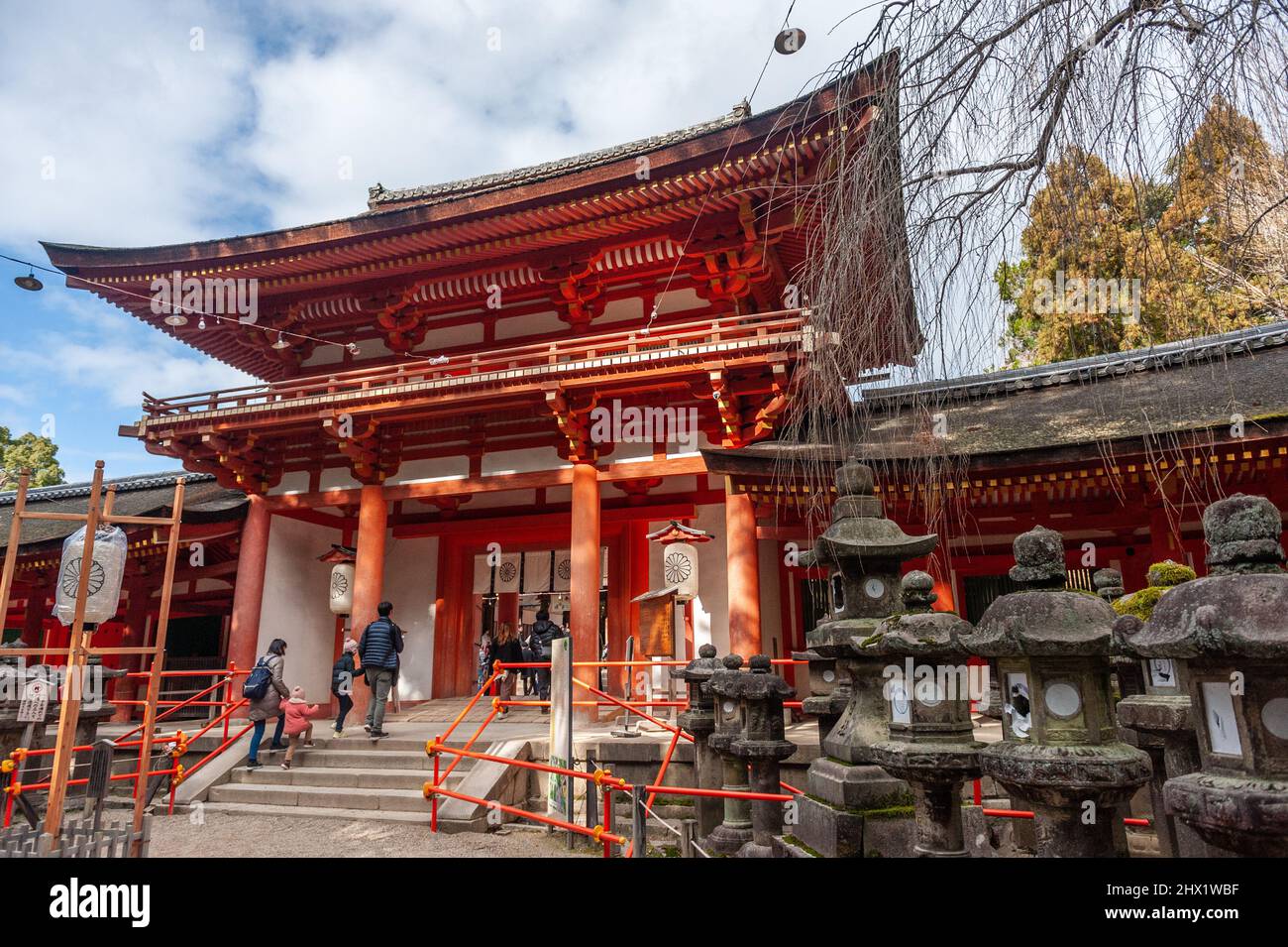 Nara, Japon - 5 janvier 2020. Détail d'un temple historique dans le ...