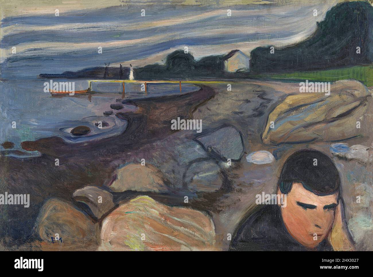 Edvard Munch Mélancolie Banque d'image et photos - Alamy