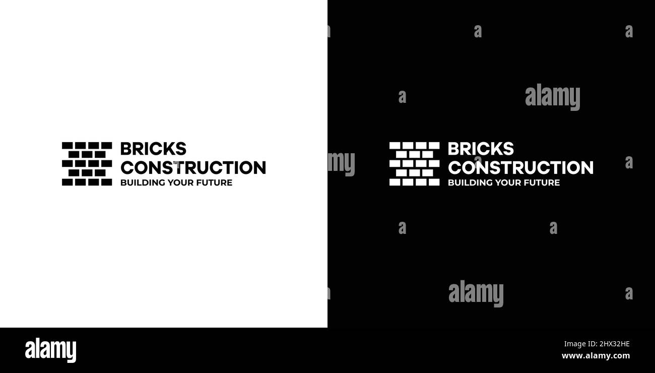 Logo house construction company brick Banque de photographies et d ...