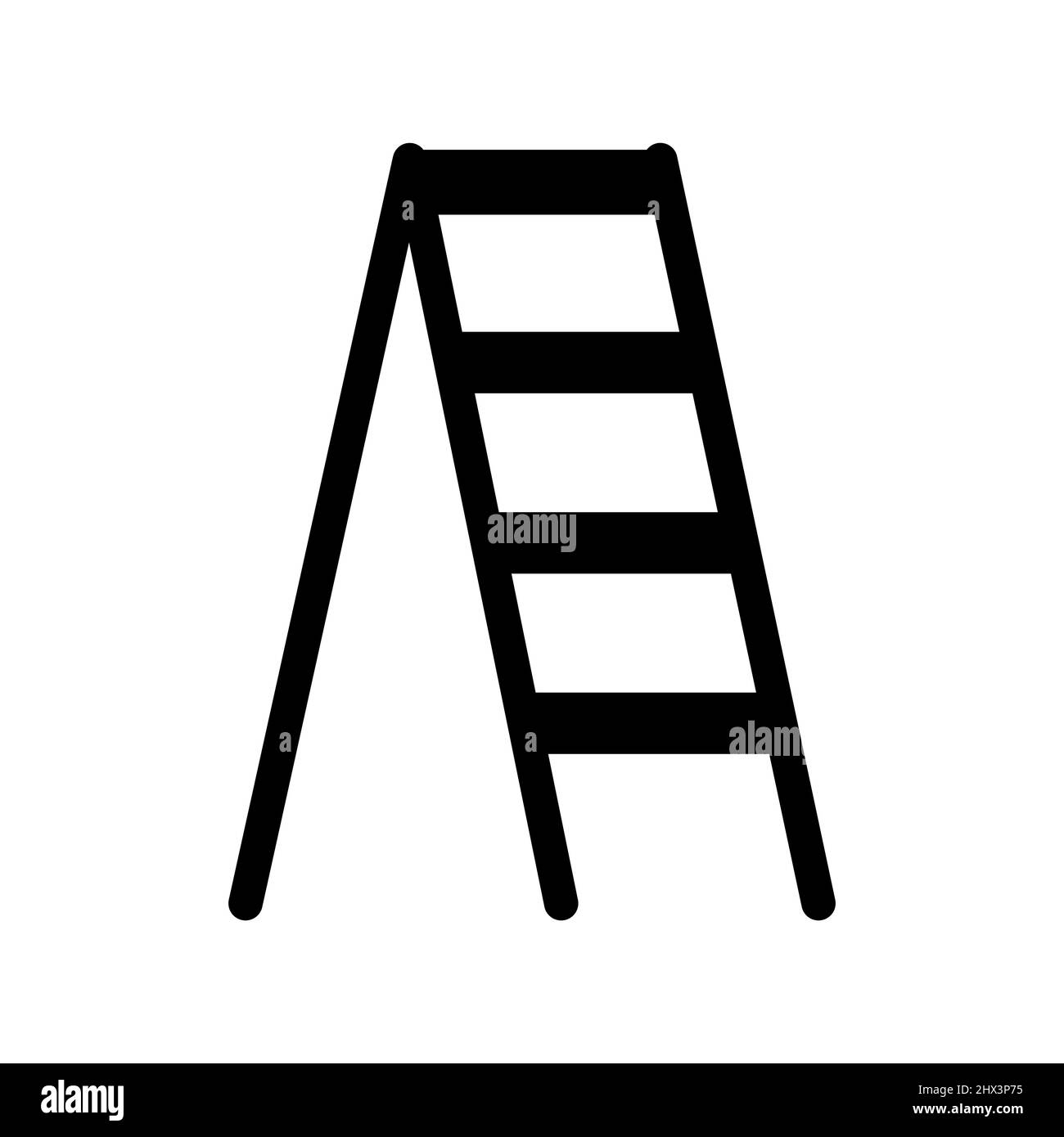 Escalier de jardin, icône de glyphe vectoriel de escabeau. Symbole ...
