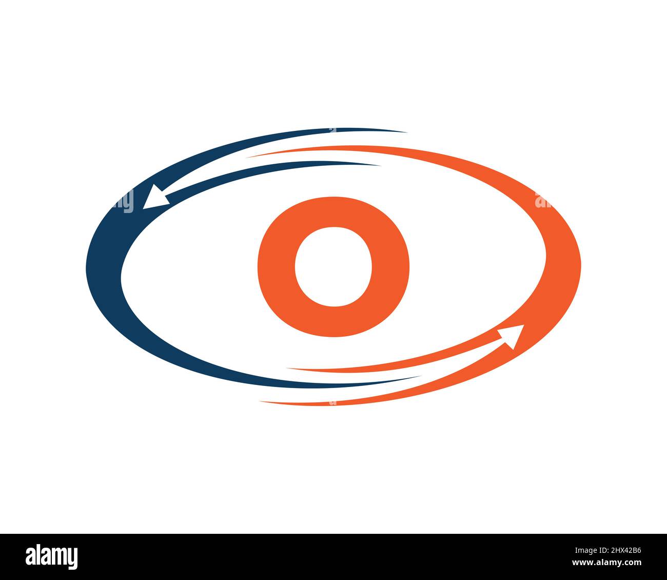 Logo de la technologie sur le concept O Letter. Logo de la technologie ...
