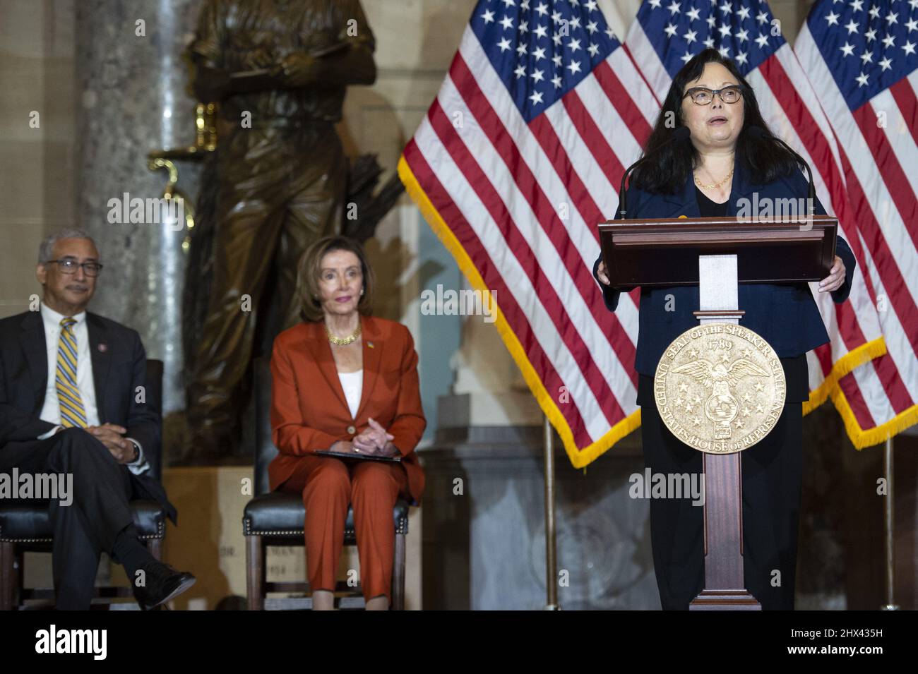 Washington, États-Unis. 09th mars 2022. Gwendolyn Mink, fille du ...
