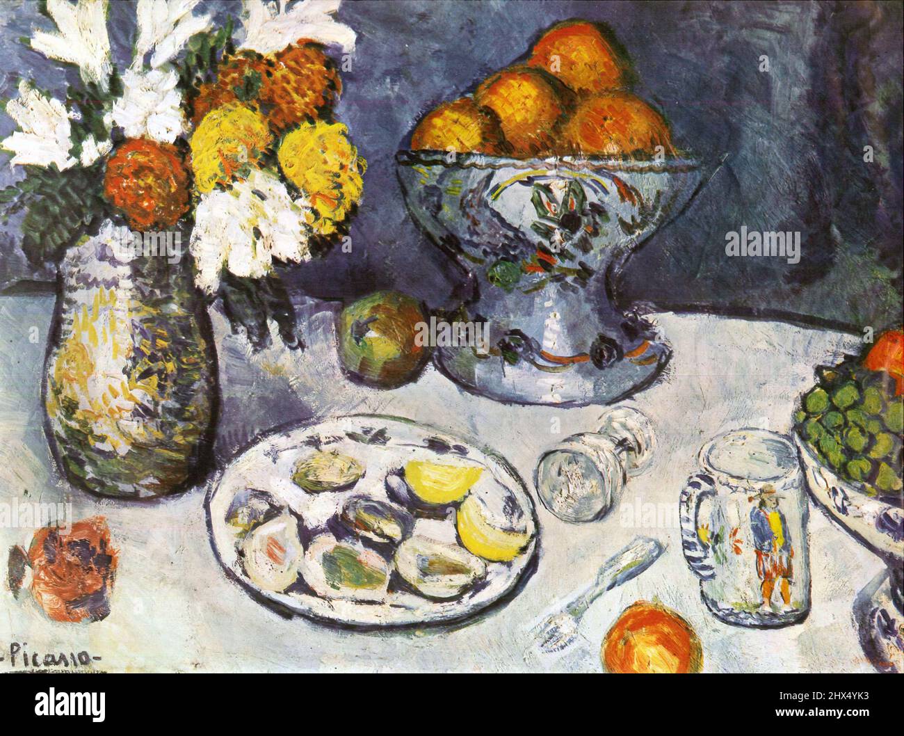 Pablo Picasso, nature morte (le dessert) (1901), STILL Life (le dessert ...