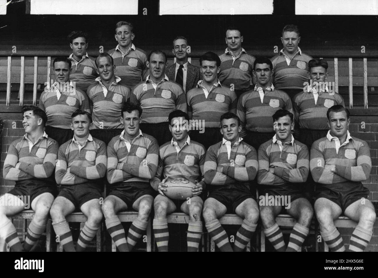 Retour : N. Pidding, J. Bliss, C. Kell (entraîneur). T. Briggs, S. Ryan ...