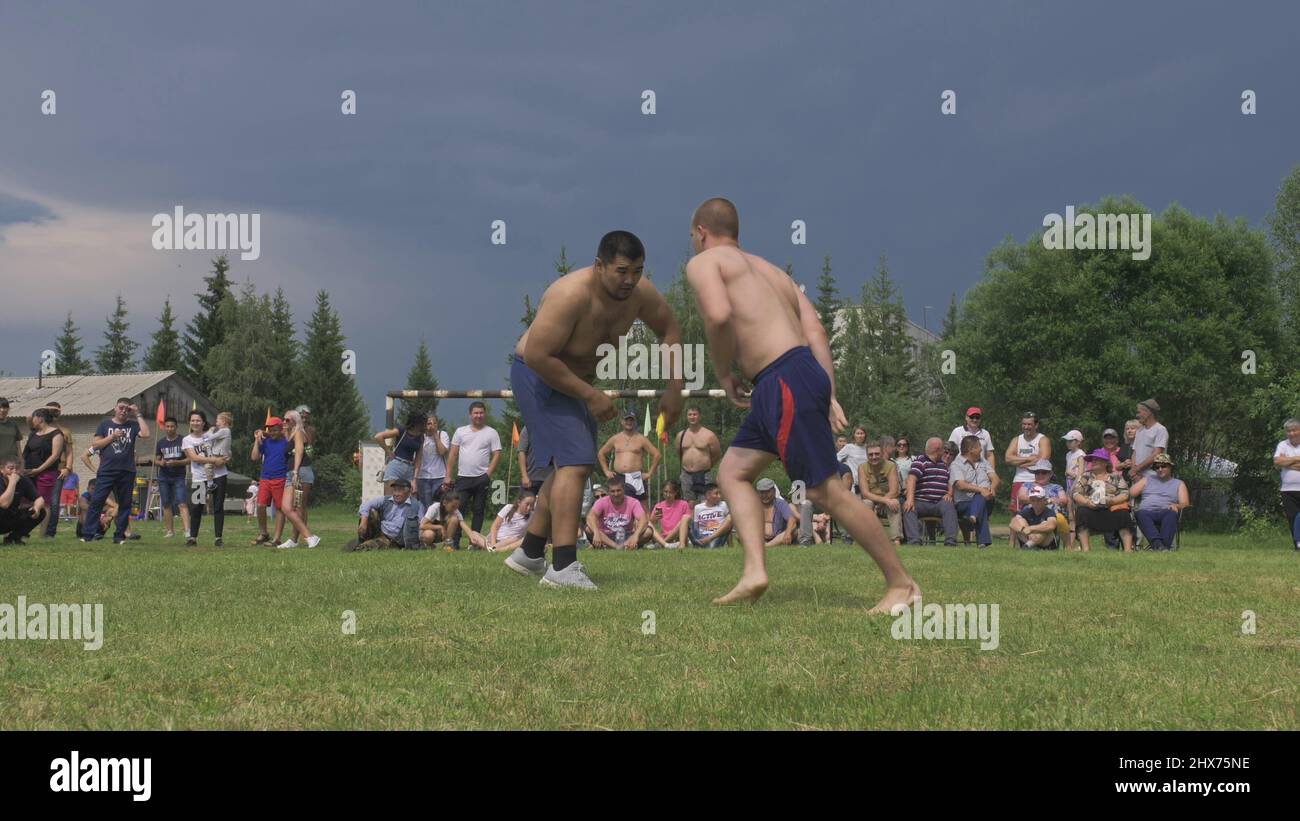 Odinsk, Russie - juin 29 2019 : lutte sportive nationale Buryat ...