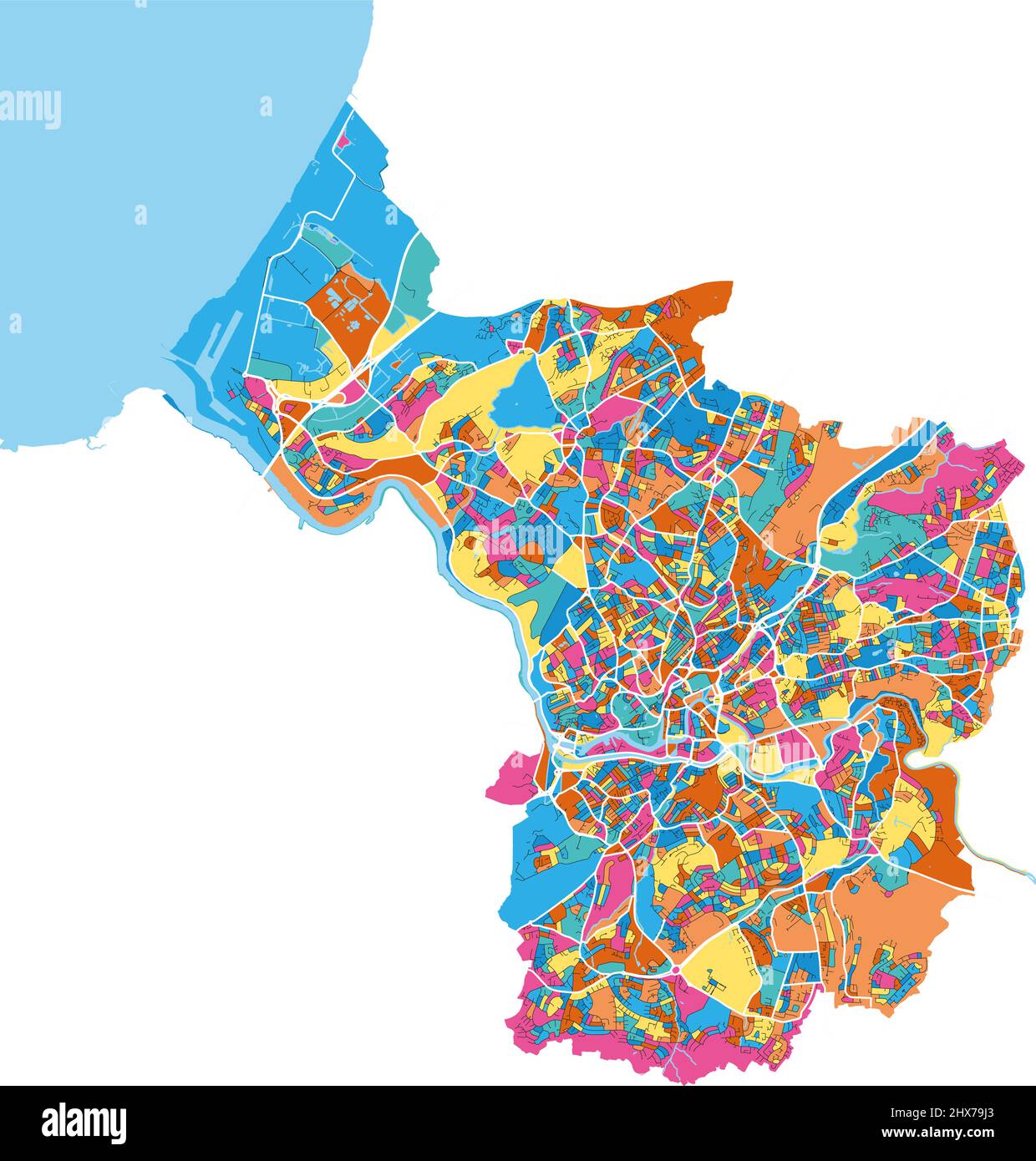 Bristol coloré Banque d'images vectorielles - Alamy