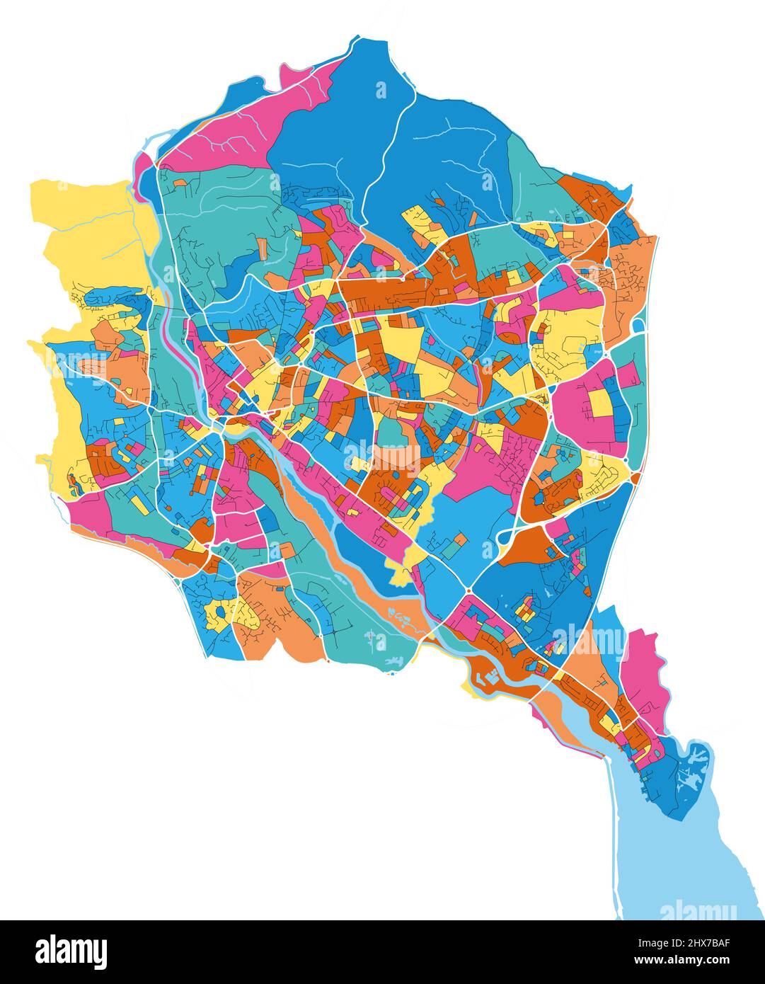 Carte exeter Banque d'images vectorielles - Alamy