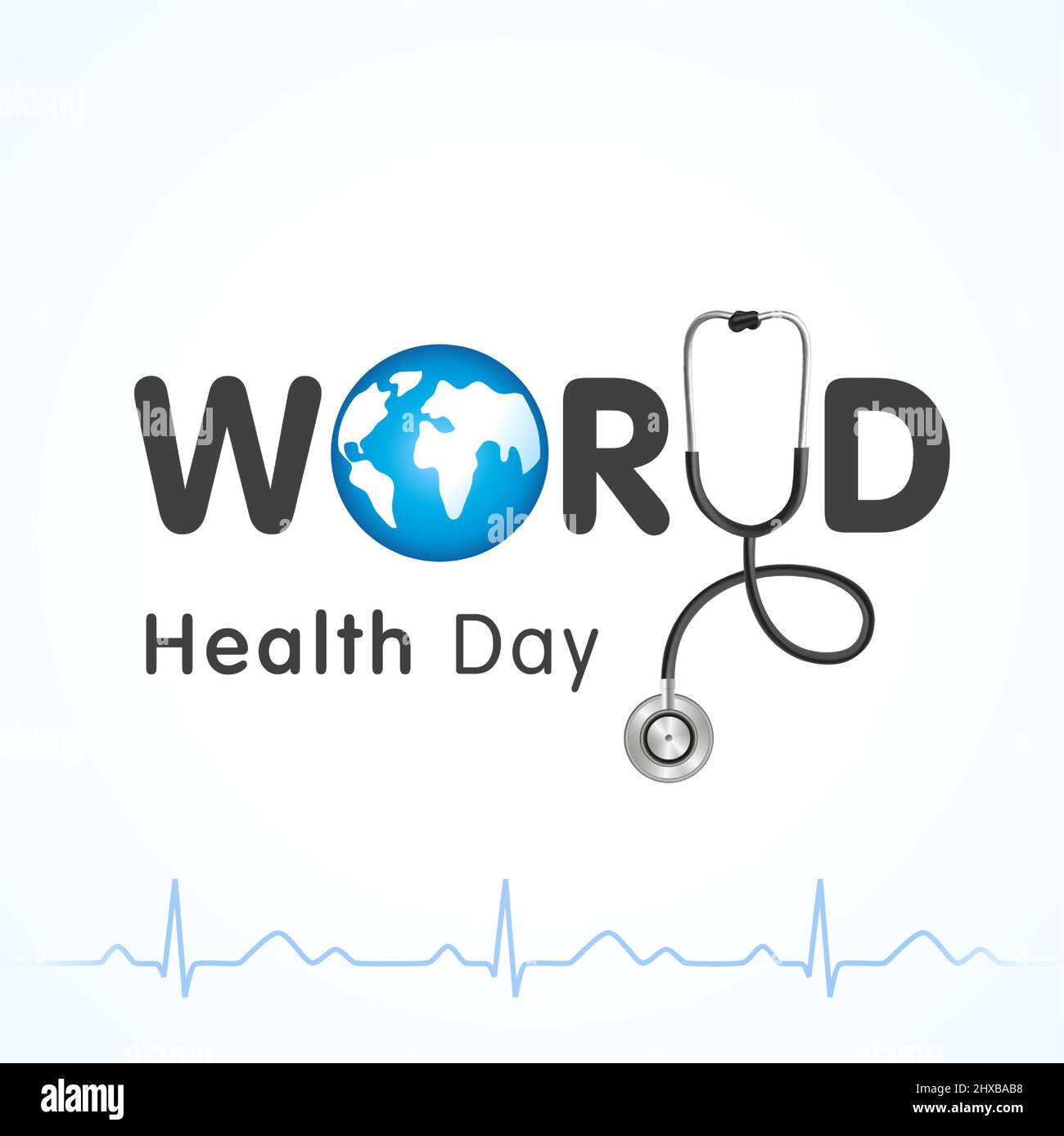 Lettre de la journée mondiale de la santé et bannière de conception de ...