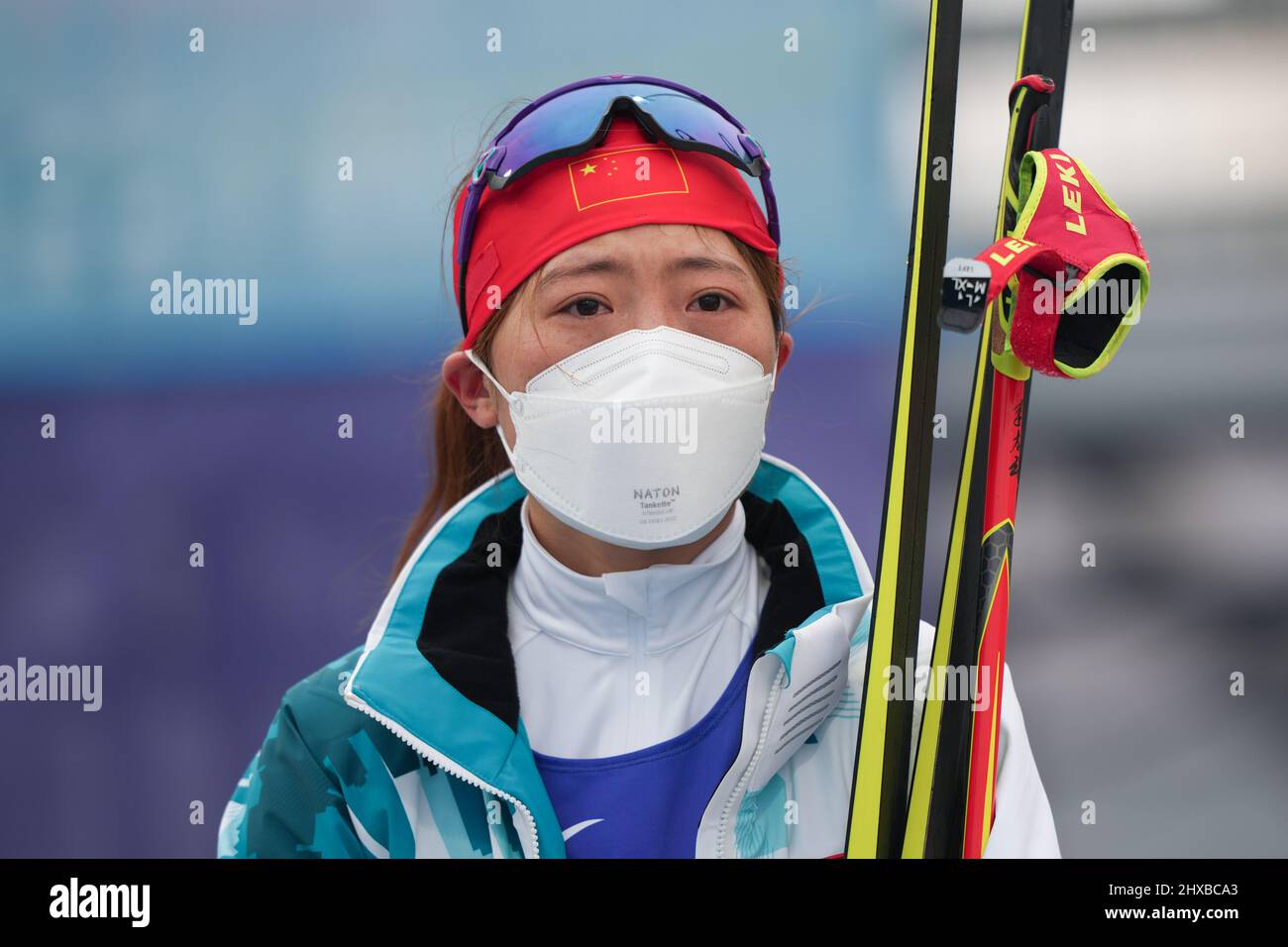 Zhangjiakou, province chinoise du Hebei. 11th mars 2022. Li Huiling, de ...