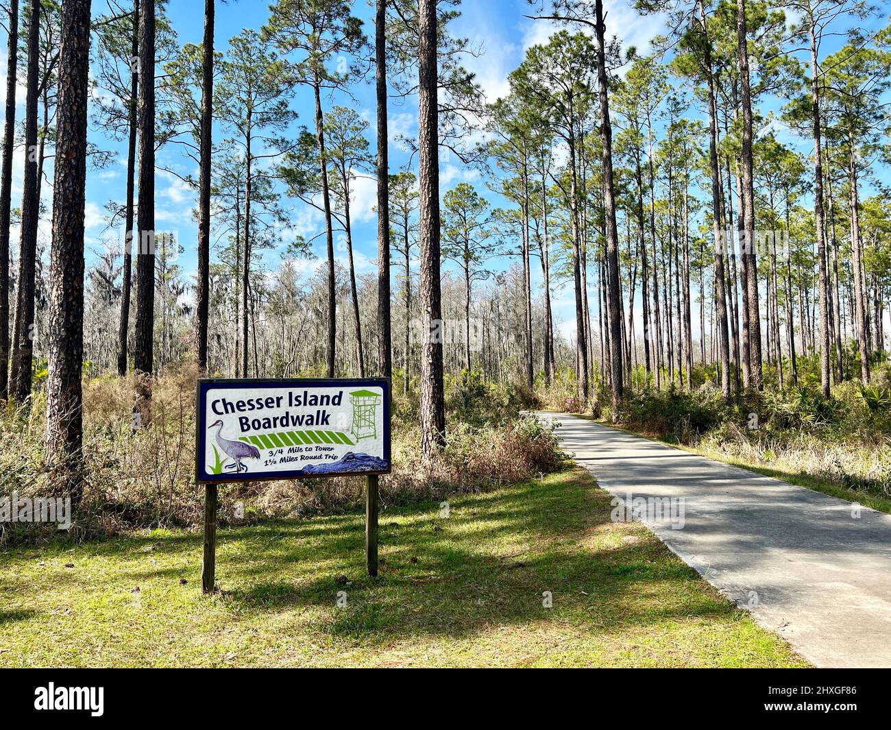 Folkston, Géorgie, États-Unis - 3 mars 2022 : entrée au sentier de ...