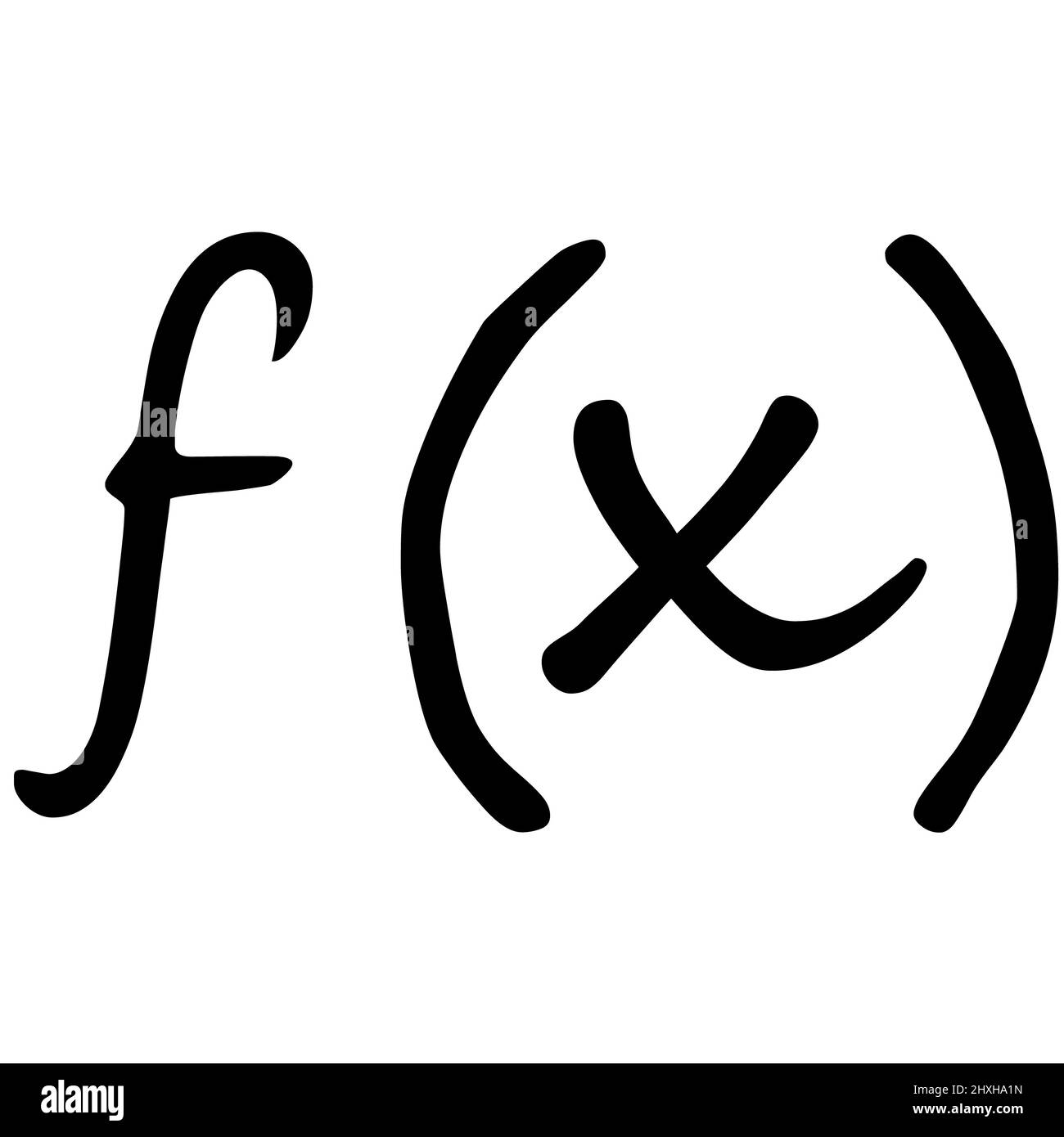 icône de symbole de fonction sur fond blanc. fonction du symbole x en ...