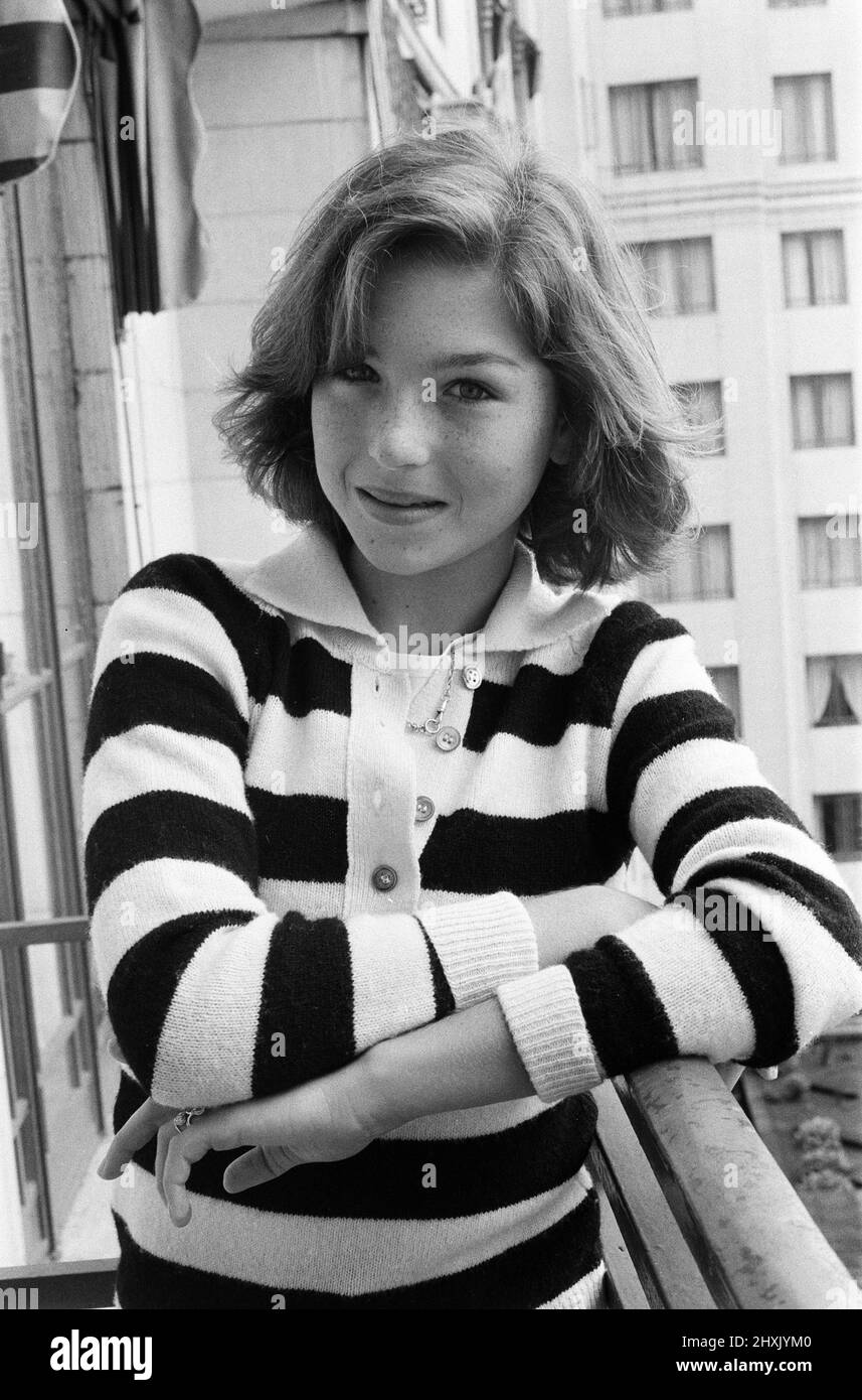 L'actrice Tatum O'Neal, âgée de treize ans, en photo à l'hôtel ...