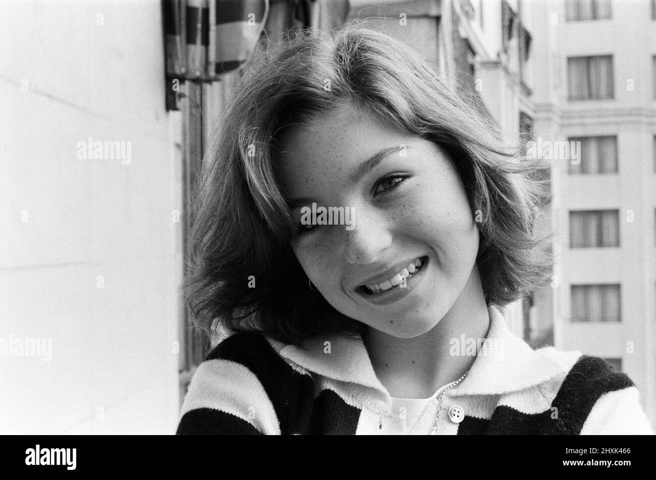 L'actrice Tatum O'Neal, âgée de treize ans, en photo à l'hôtel ...