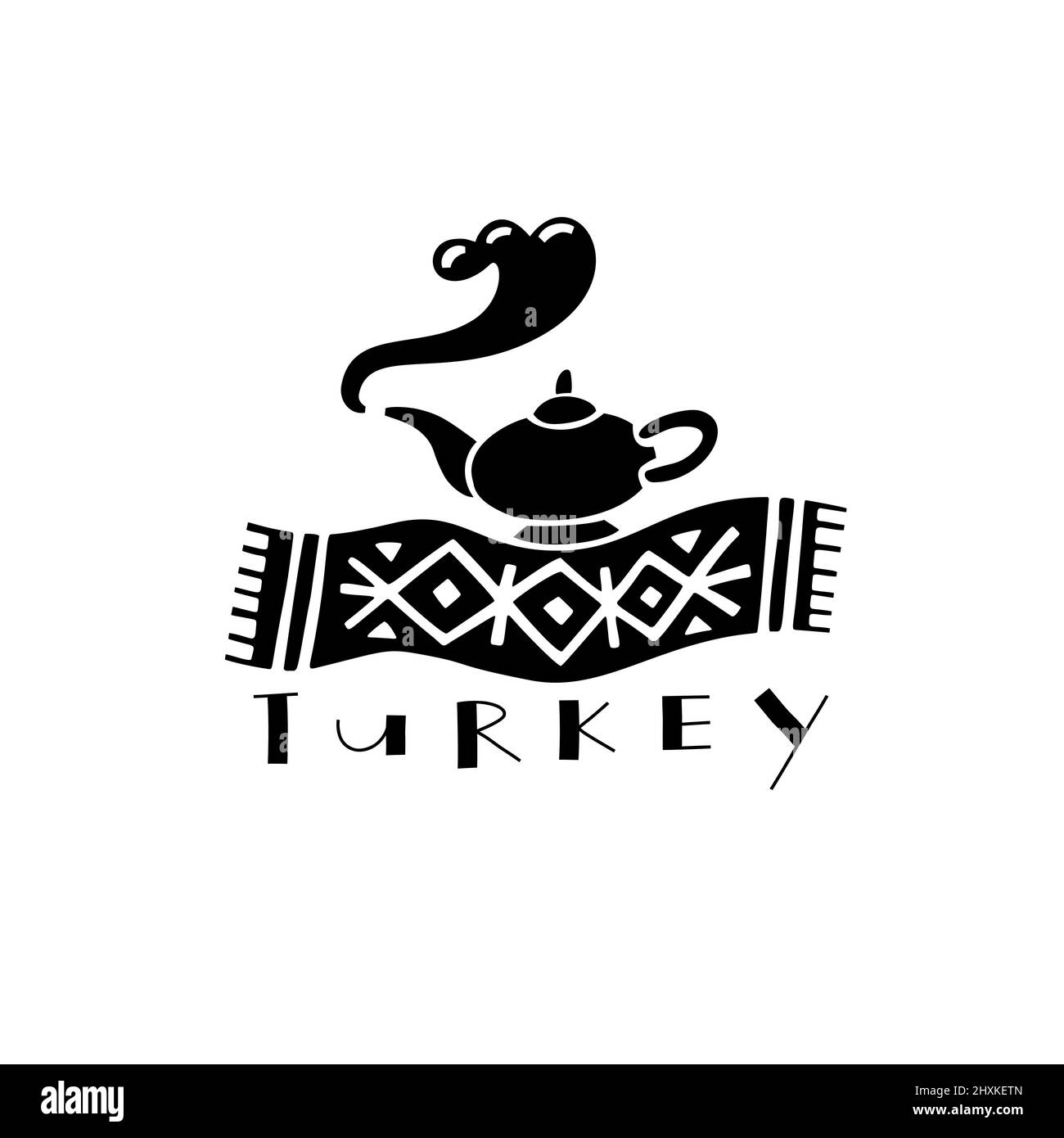 Vecteur symbole de Turquie dessiné à la main. Illustration de voyage ...