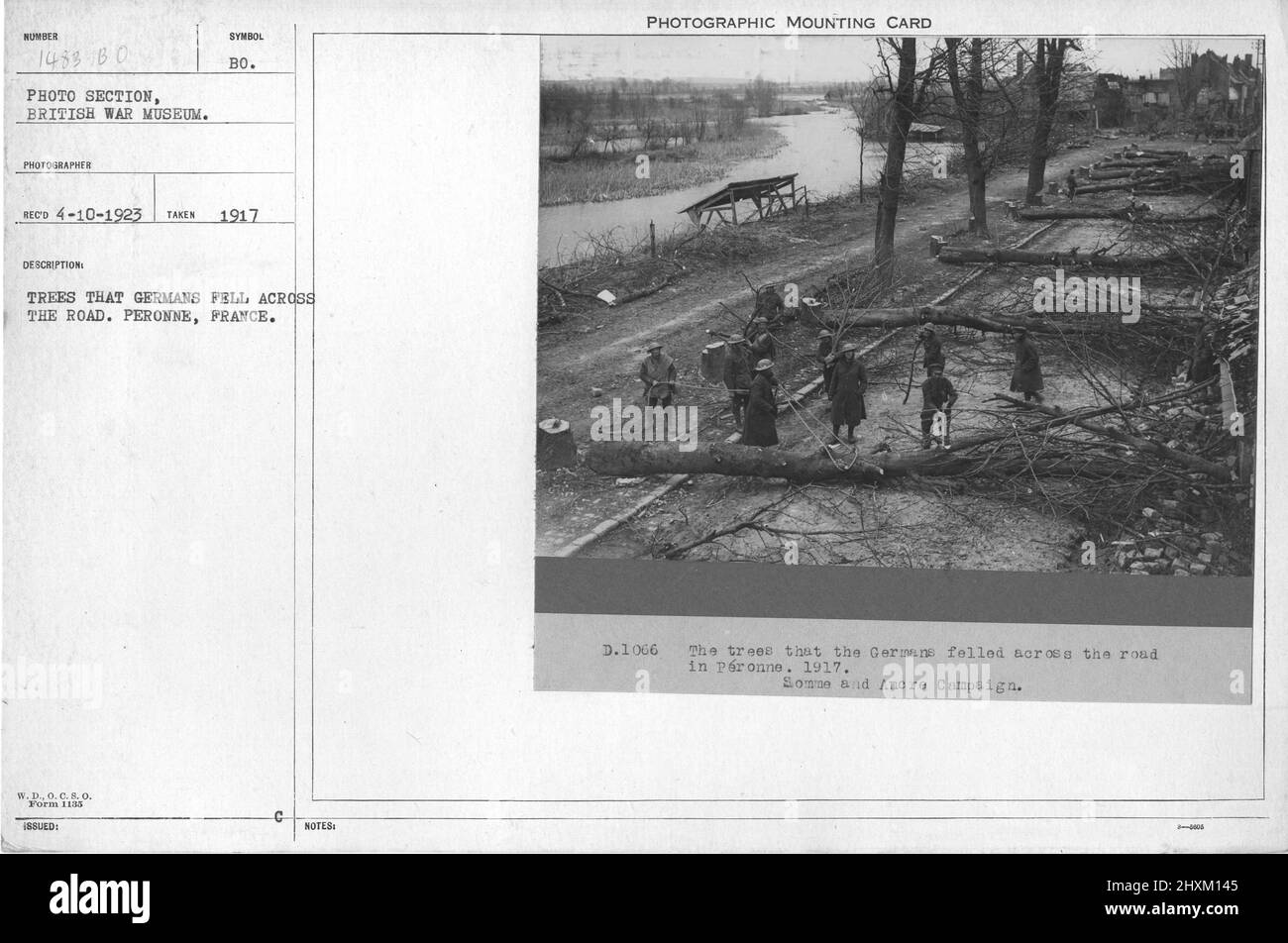 Péronne france ww1 Banque d'images noir et blanc - Alamy