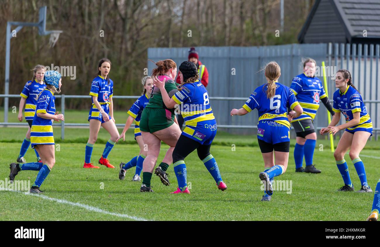 L'équipe de la Ligue de rugby de Warrington Wolves Girls U 16 a ...