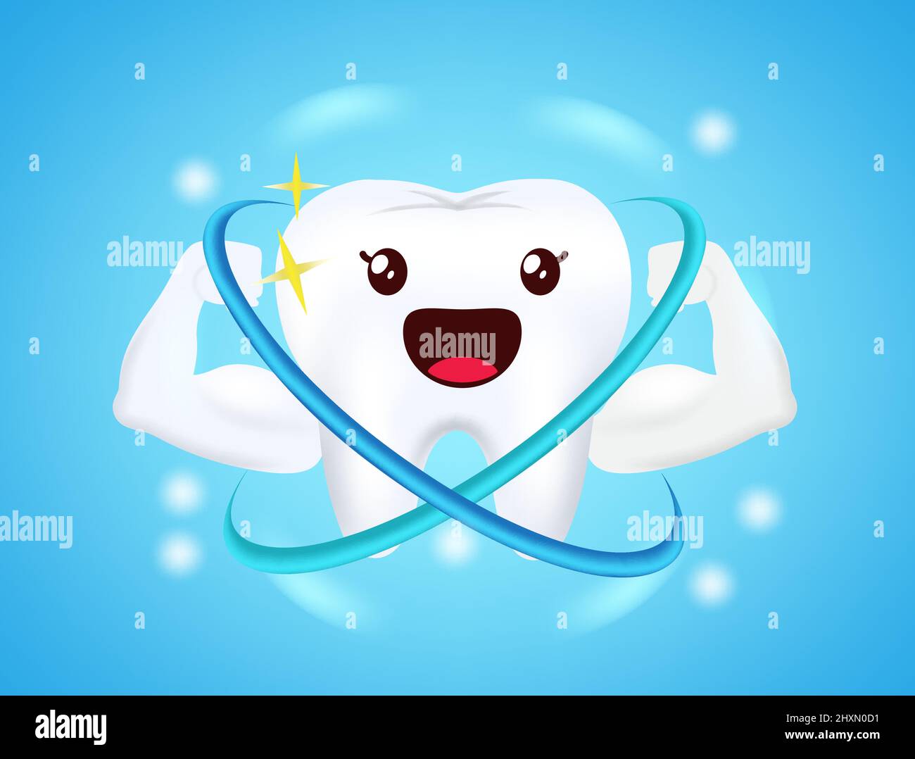 Motif Vecteur Emoji Dents Fortes motic ne Dentaire Sain Et Prot g 