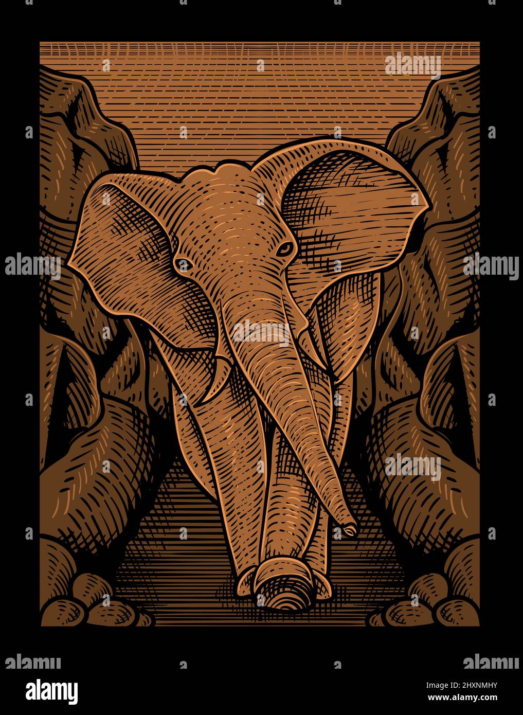 Elephant demon Banque d'images vectorielles - Alamy