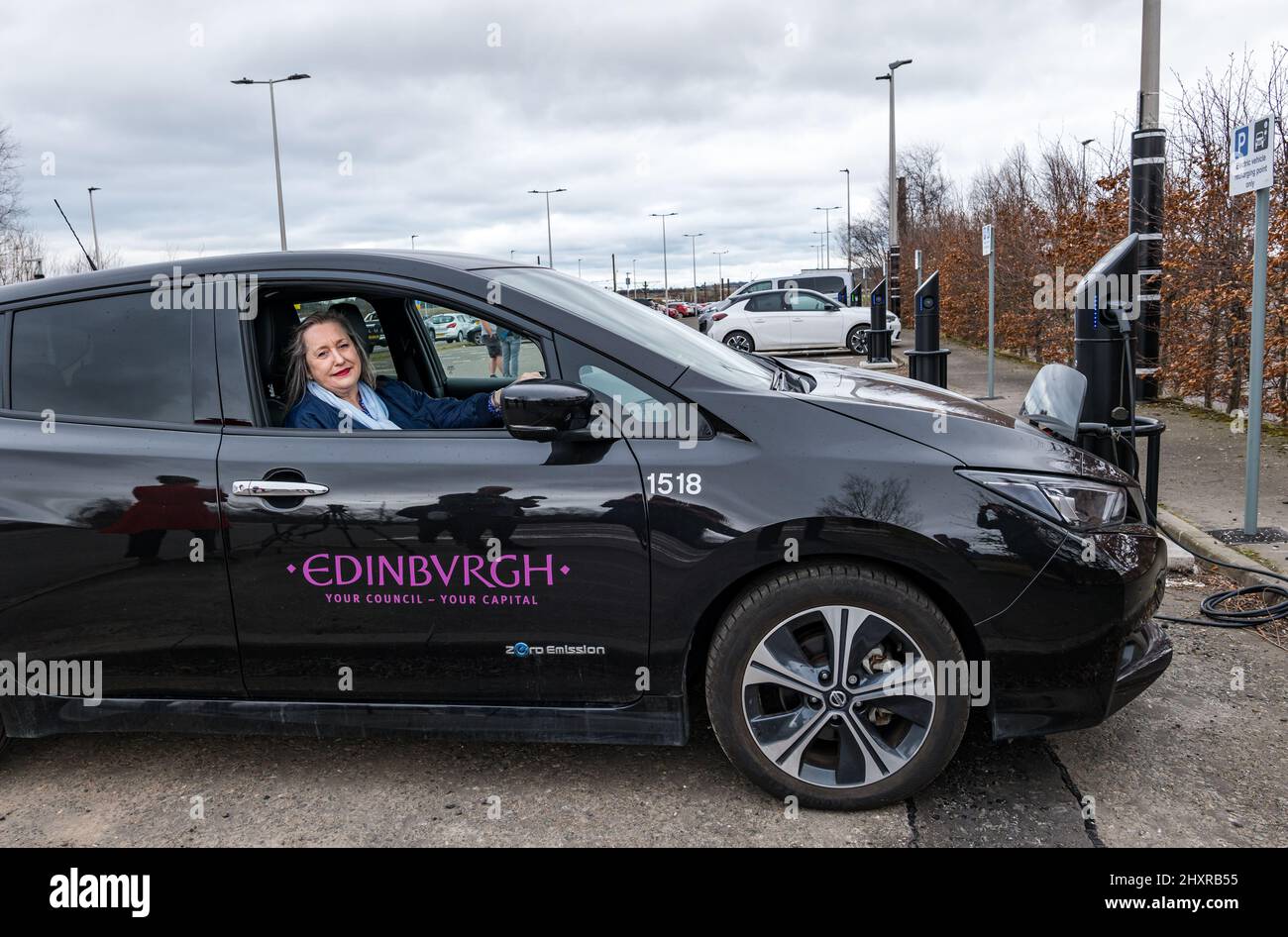 Ingliston Park & Ride, Édimbourg, Écosse, Royaume-Uni, 14 mars 2022 ...