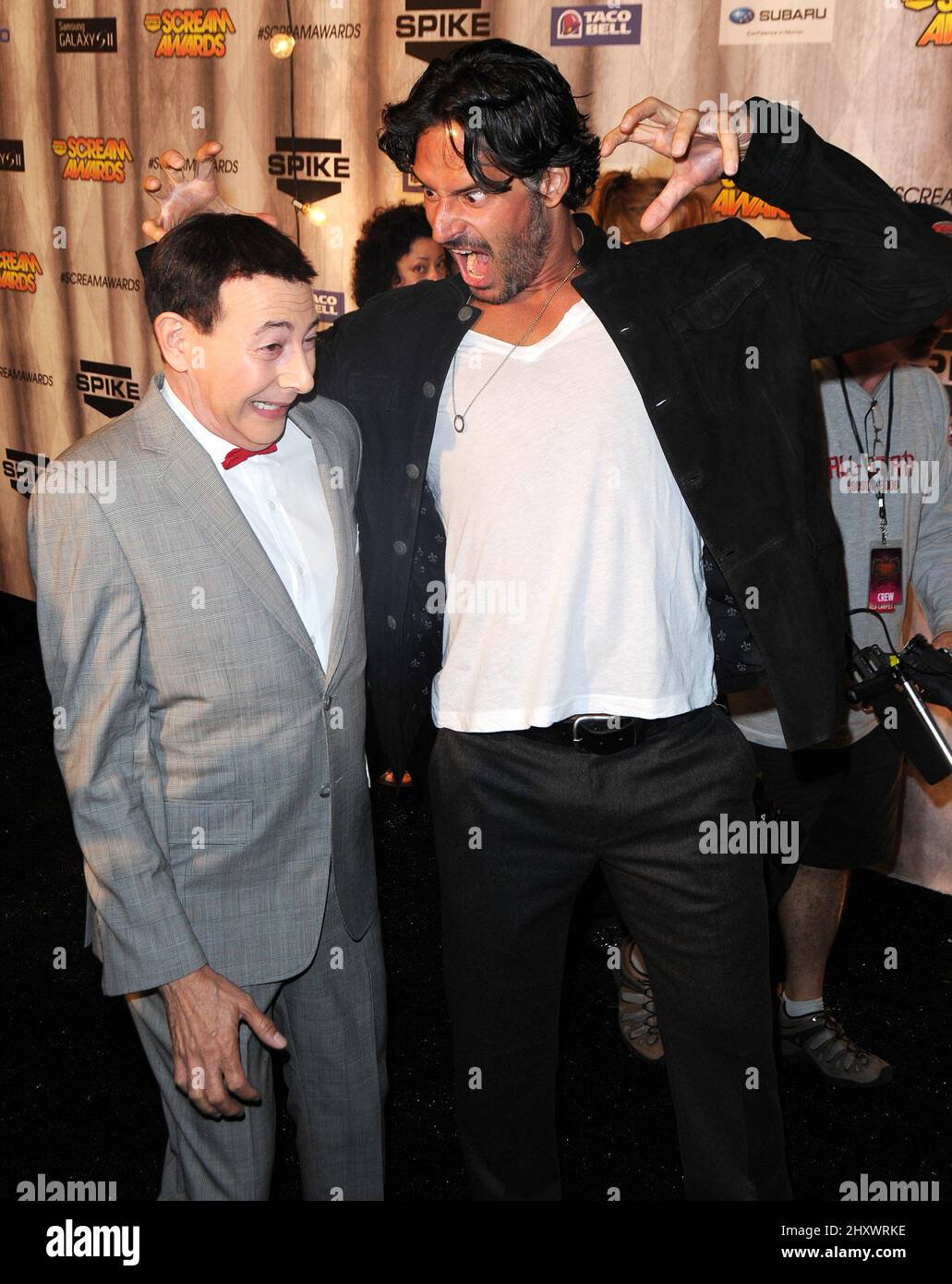Paul Reubens Pee Wee Herman Et Joe Manganiello Lors De Spike Tvs Scream Awards 2011 Qui S